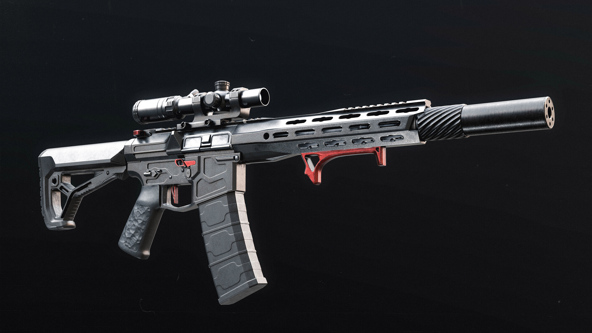 ArtStation - Suppressed AR-15 Hard Surface practice