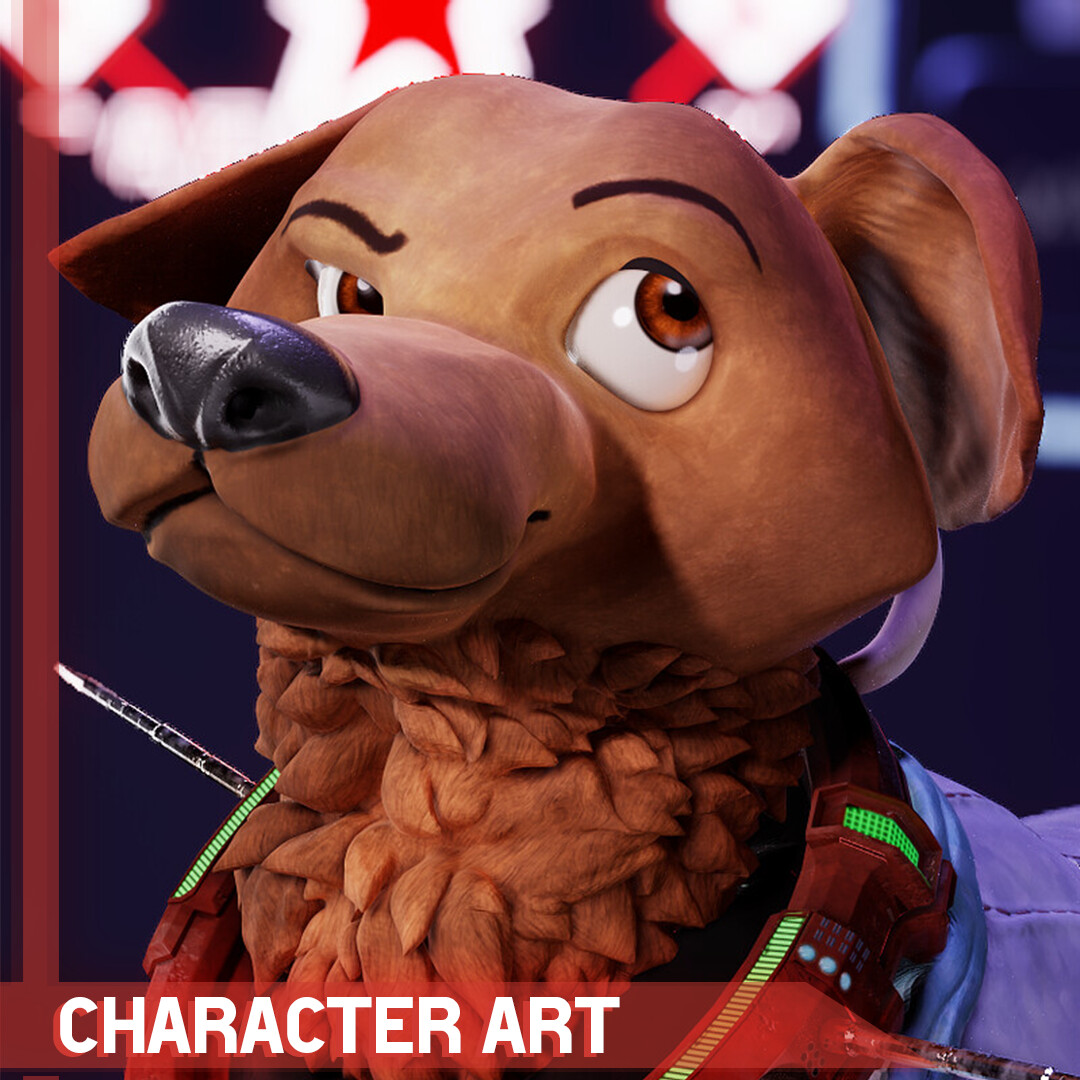 ArtStation - Cosmo, The stylized Spacedog