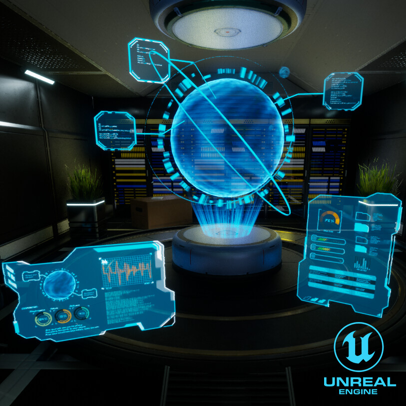 ArtStation - Spaceship Hologram