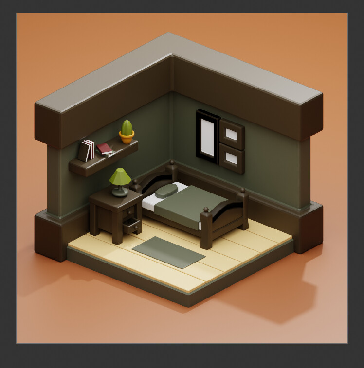 ArtStation - Low poly room