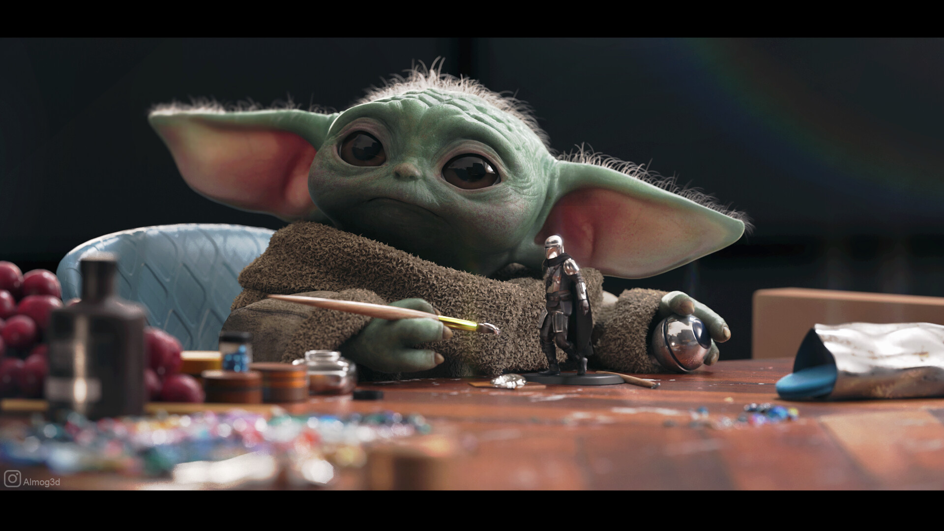 ArtStation - Grogu's Art class. (tribute)