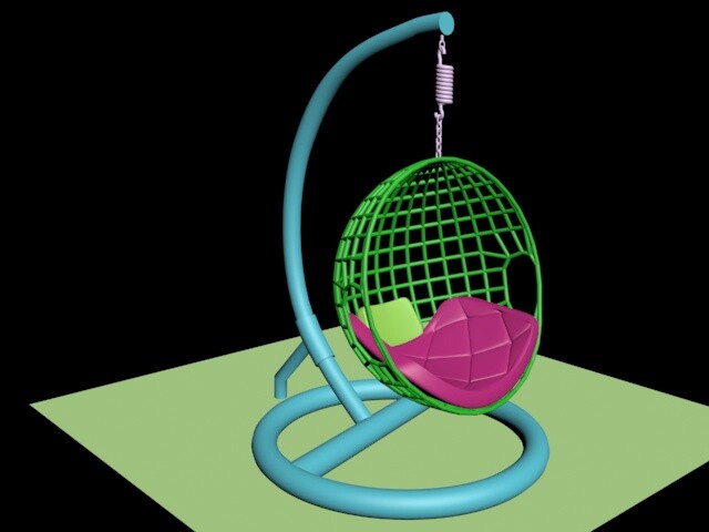 ArtStation - Stylish Swing Chair in 3dsmax