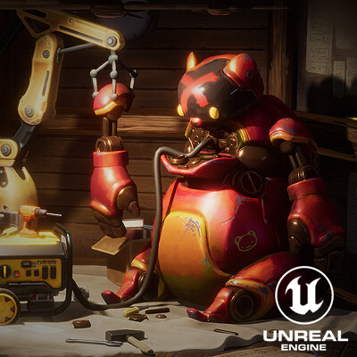 ArtStation - Build-A-Bot Workshop (Real-time Environment in UE5)