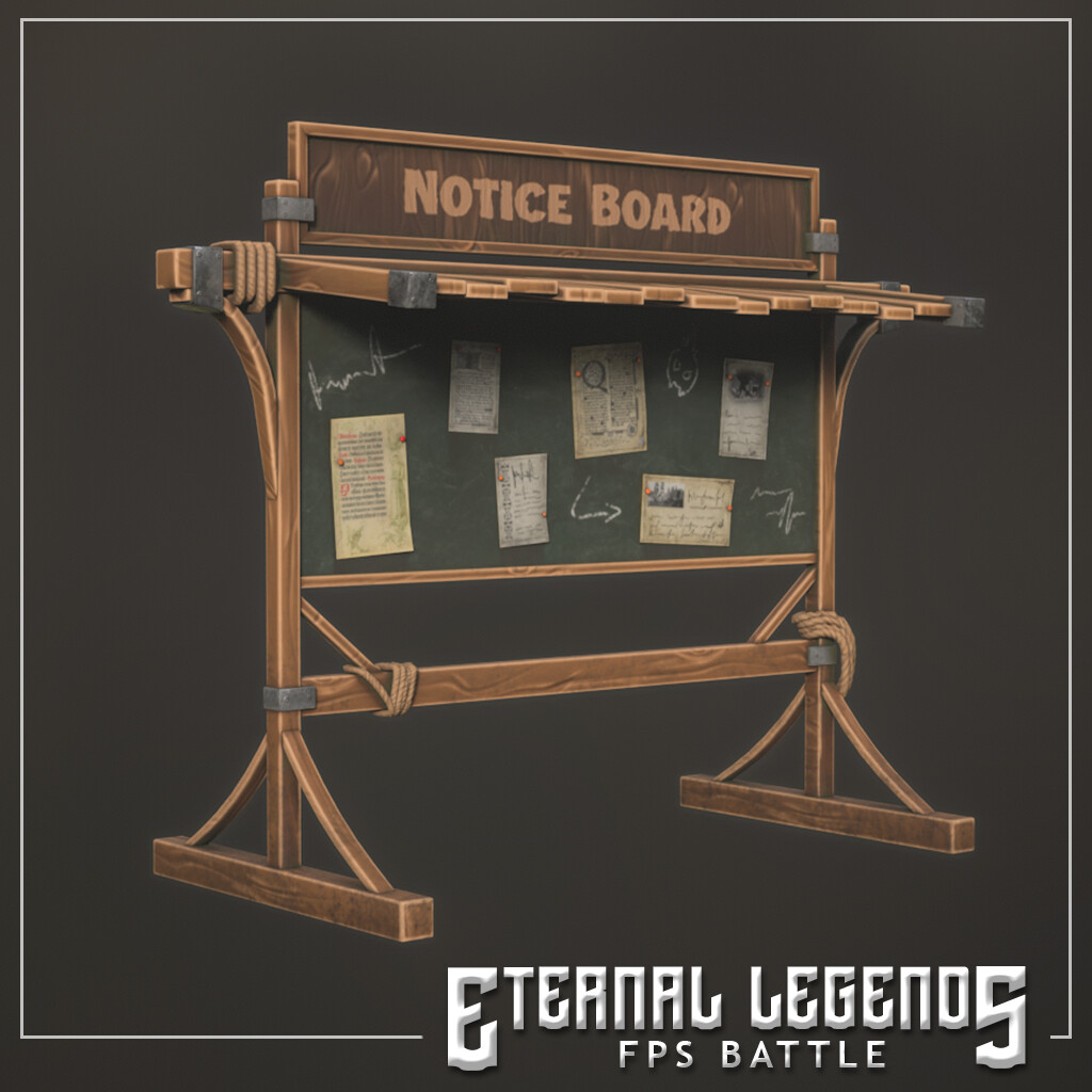 ArtStation - Notice Board Wood