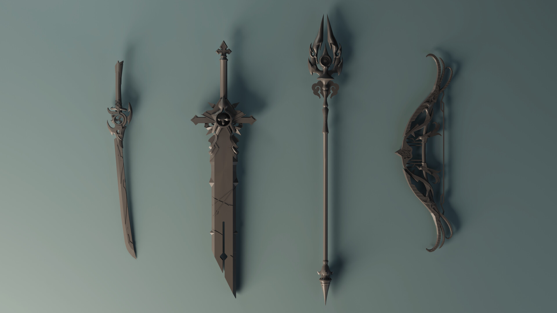 ArtStation - 3D Printed Genshin Impact Weapons
