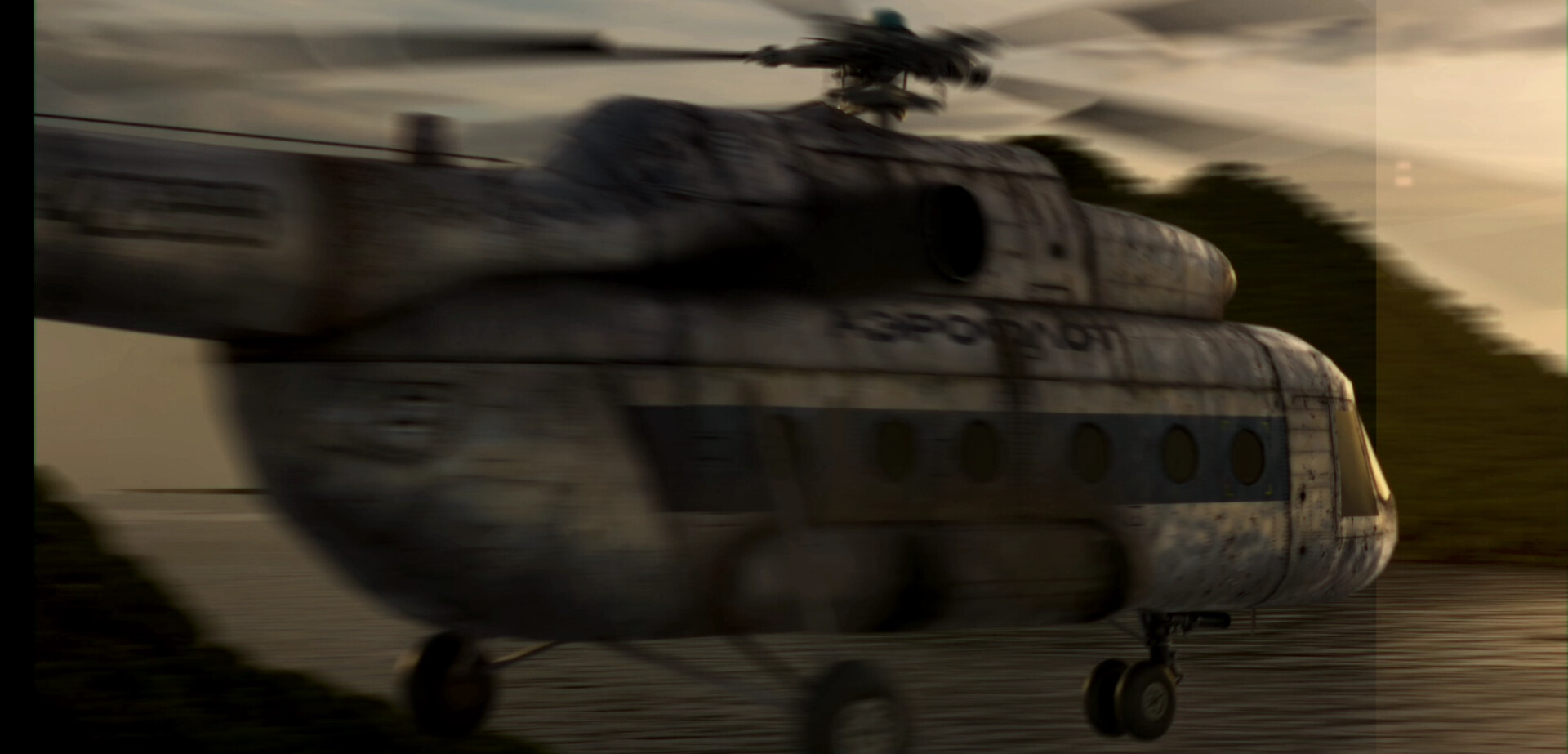 ArtStation - Helicopter arrival scene