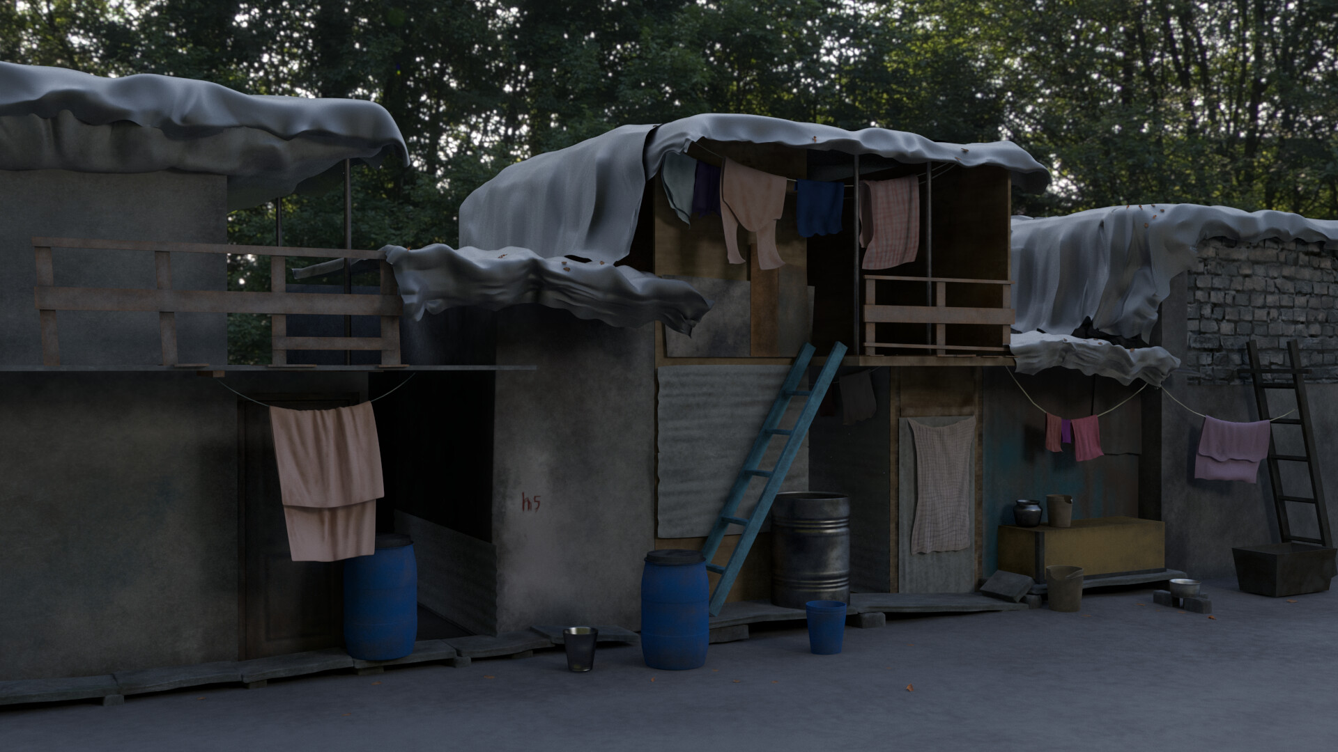 ArtStation - INDIAN SLUM 3D