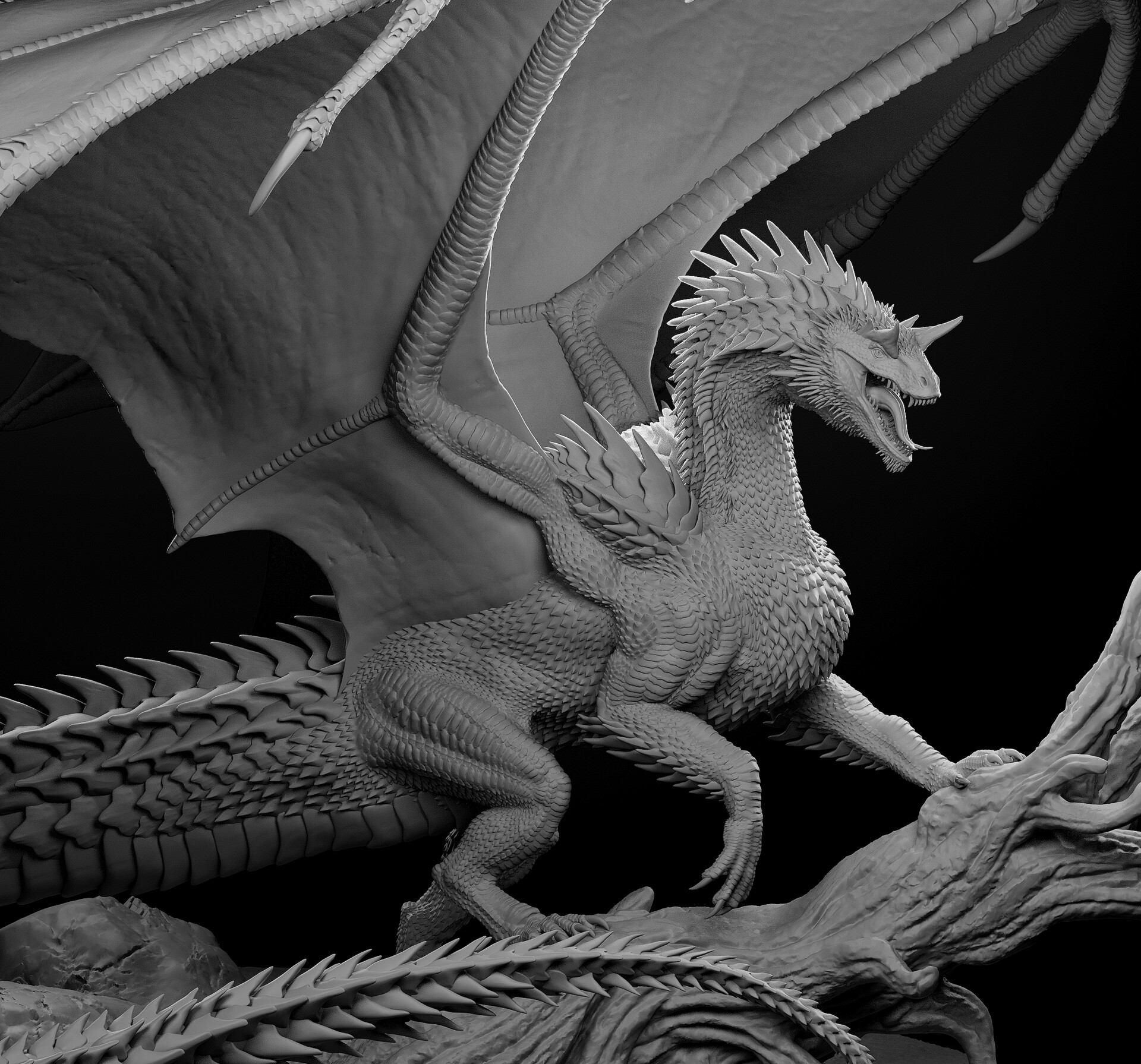 ArtStation - Nidhogg dragon sculpt