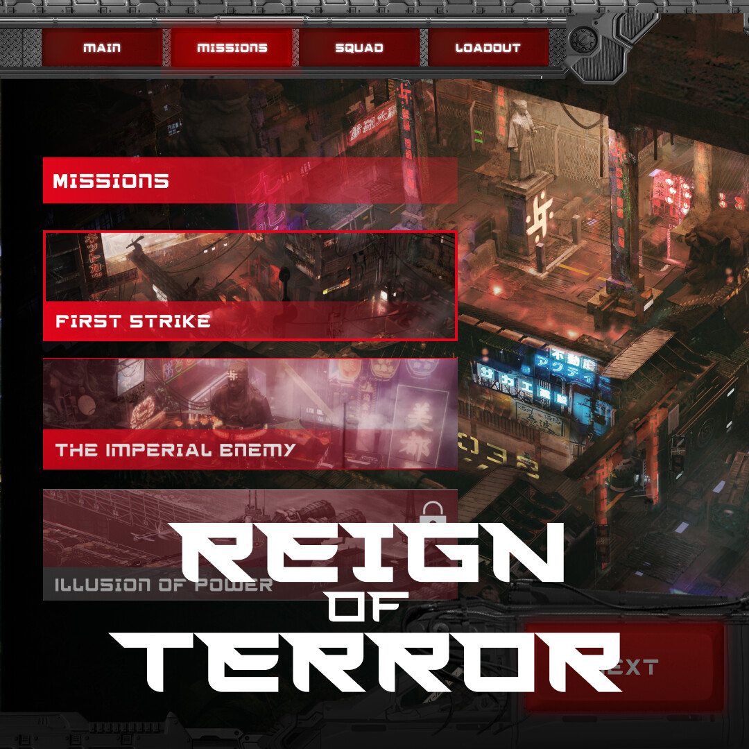 ArtStation - Reign of terror UI