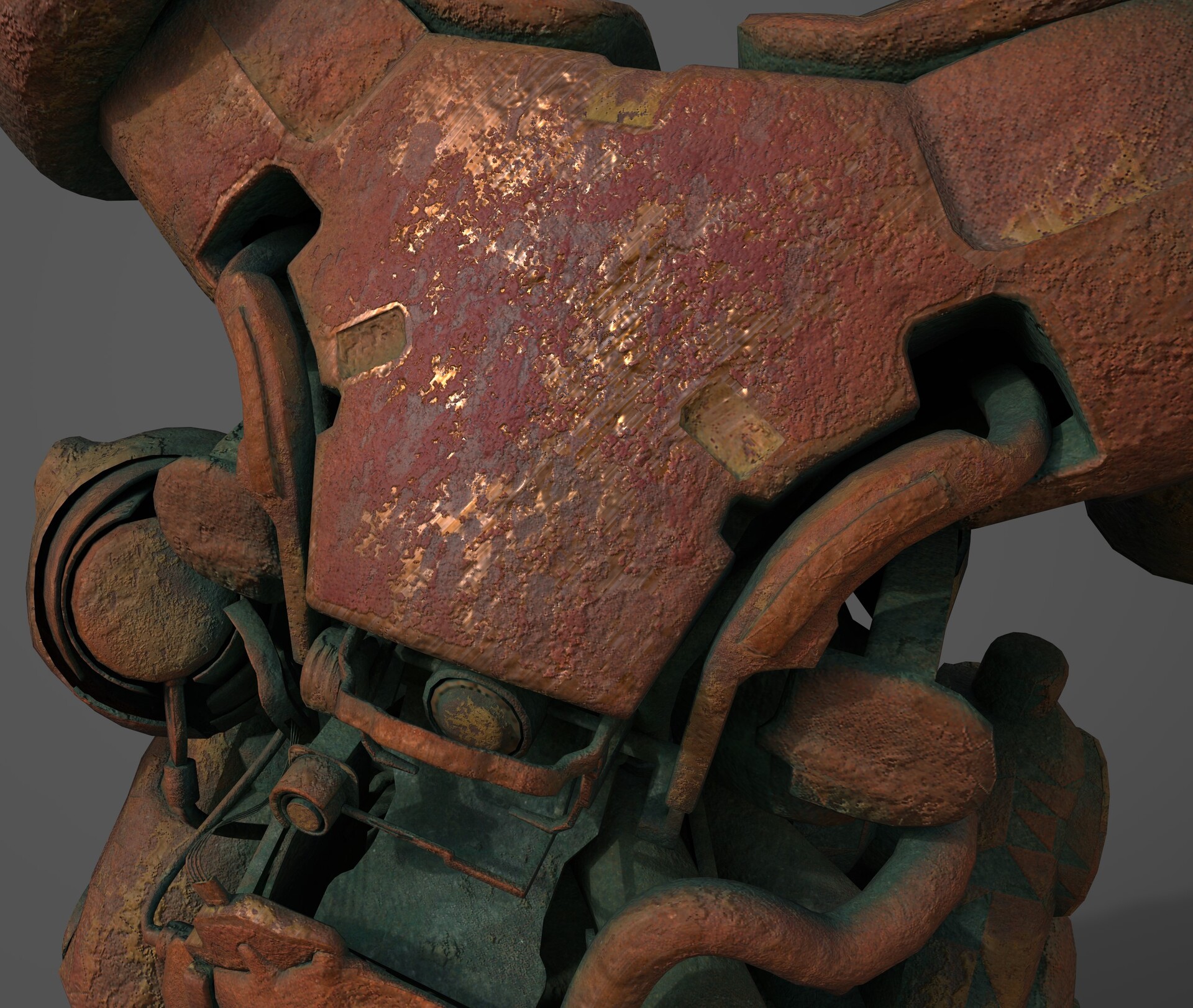 ArtStation - 15min Timed creation #13 - Aging paint on metal