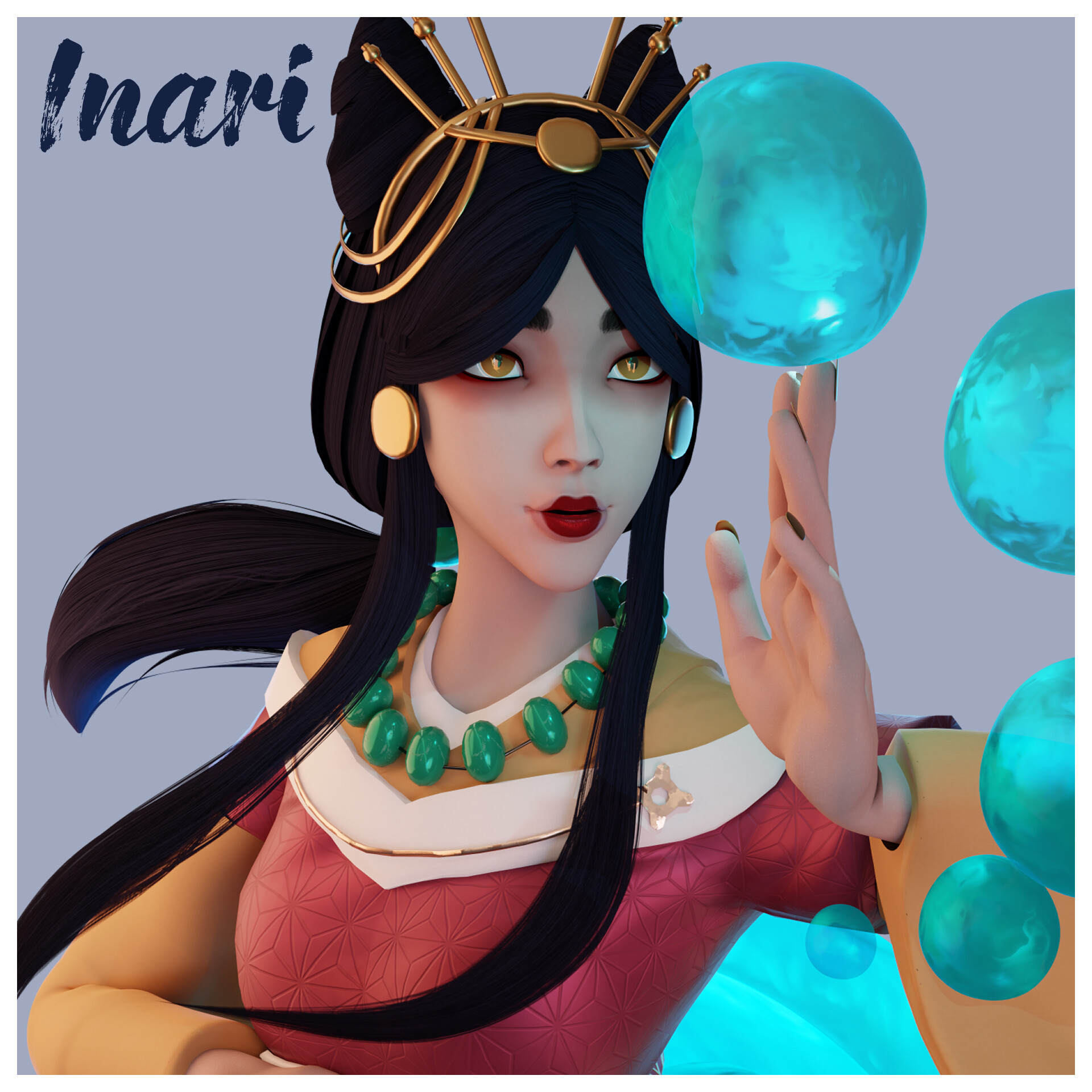 ArtStation - Inari 3d character model