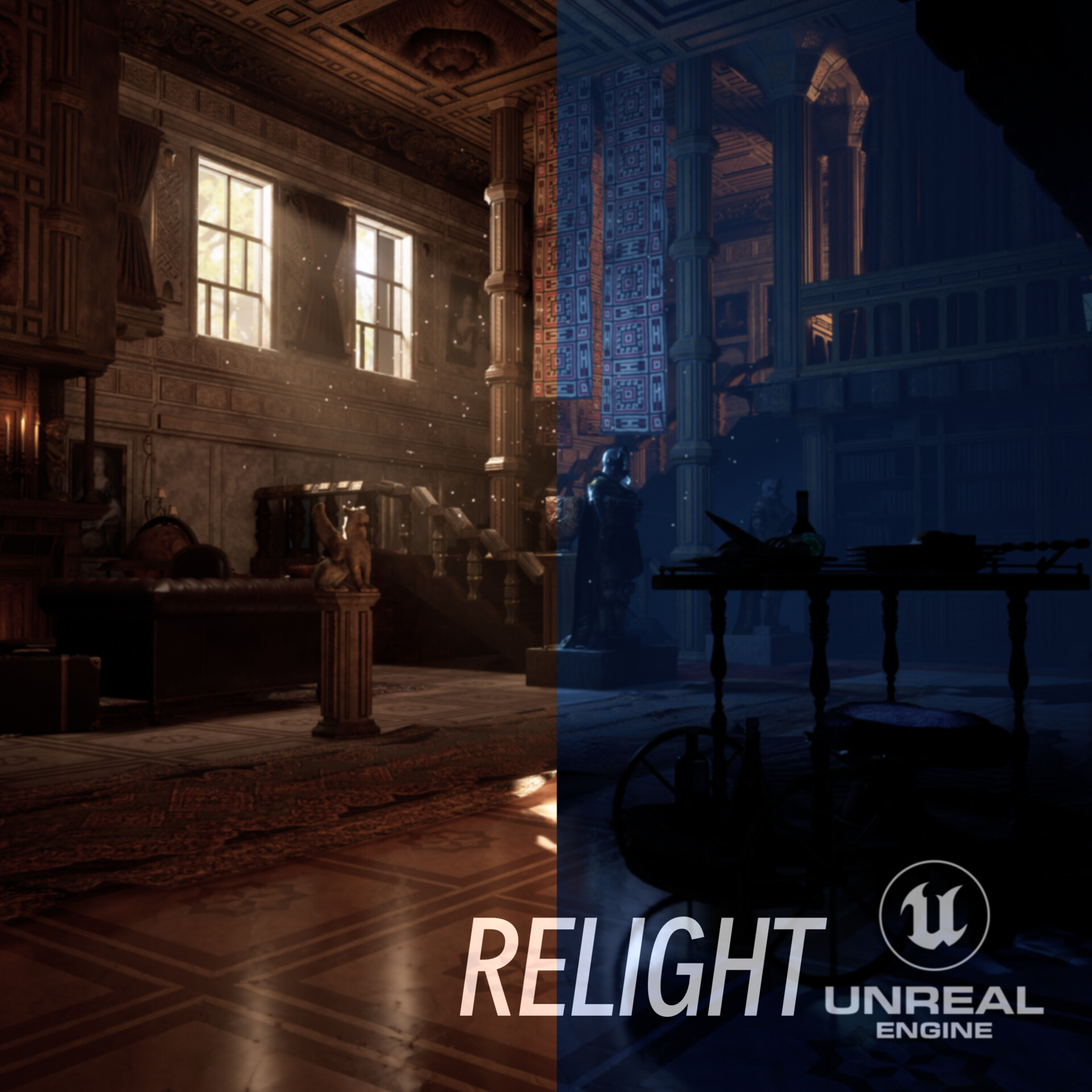ArtStation - Golden Hour and Twilight Study- Mansion Relight