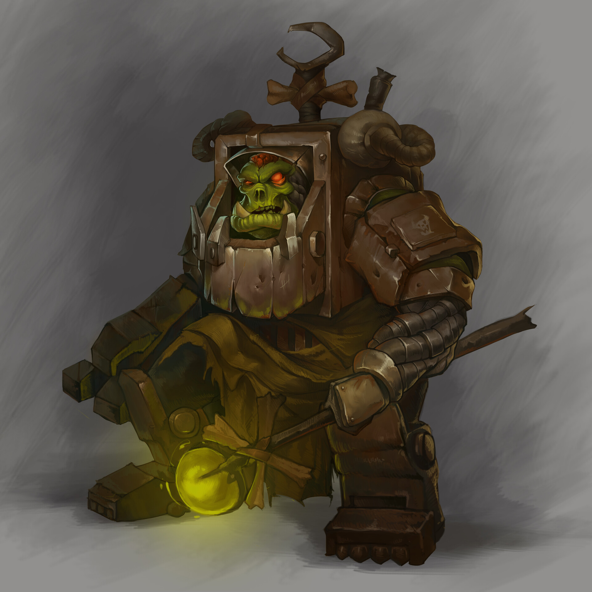 ArtStation - Weirdboy in mega armour