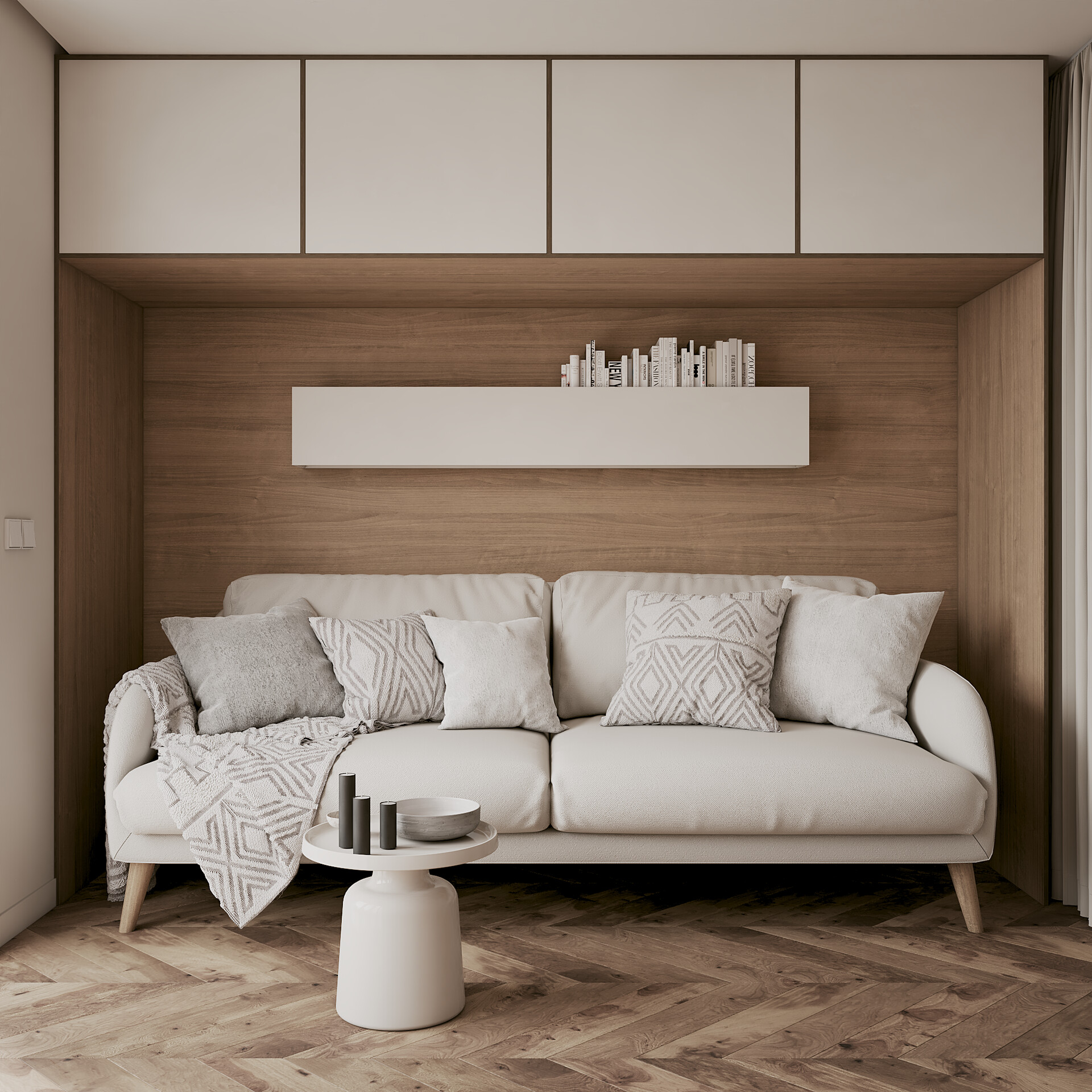 ArtStation - Minimal Home(bed space & Sitting Space)