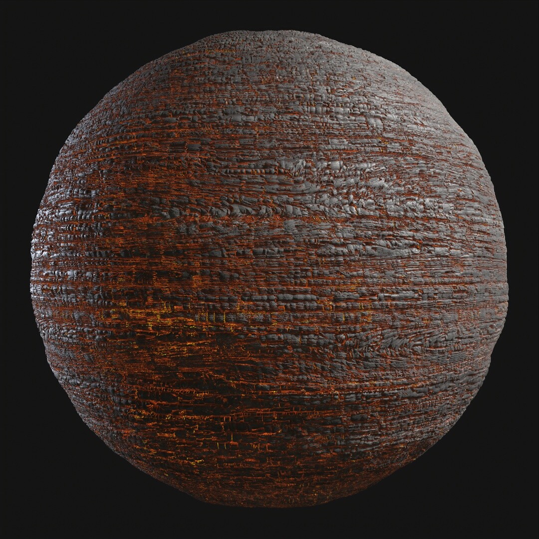 ArtStation - Burned Wood Material