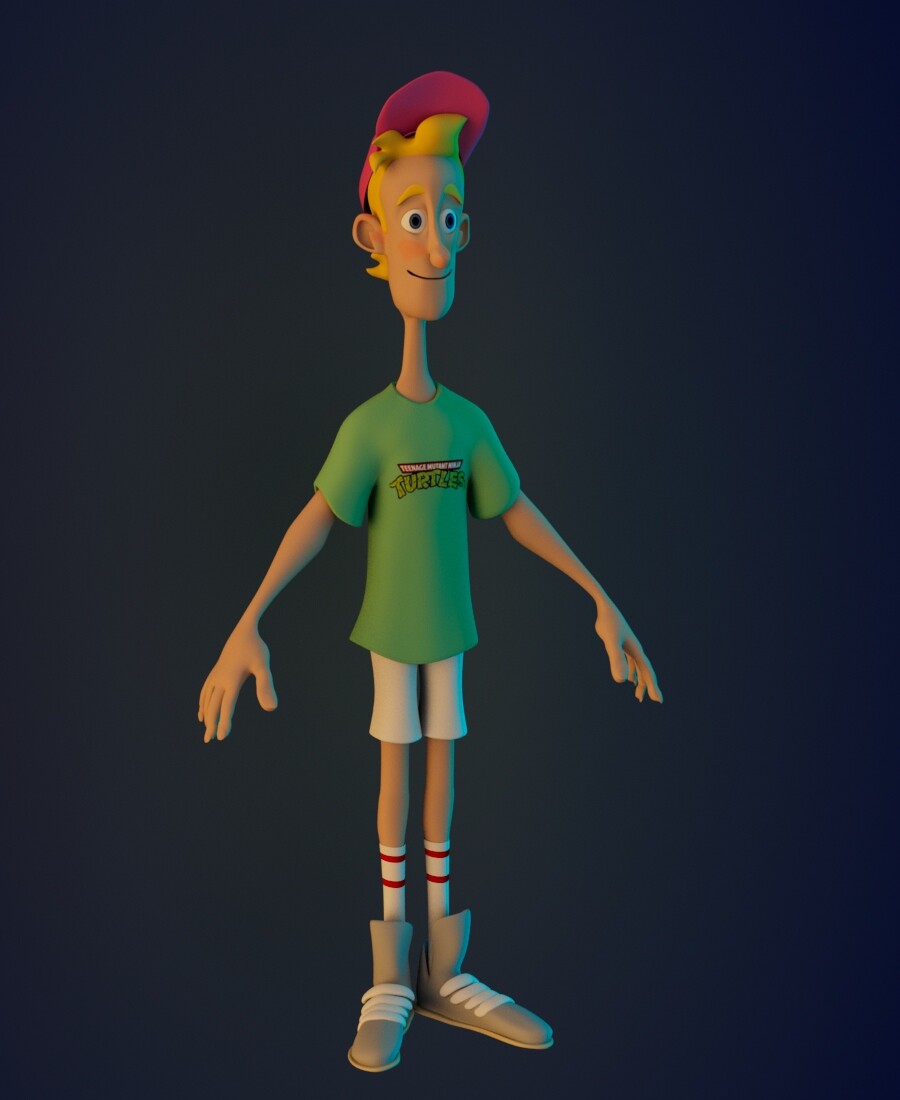 ArtStation - Cartoon character Low-poly 3D model