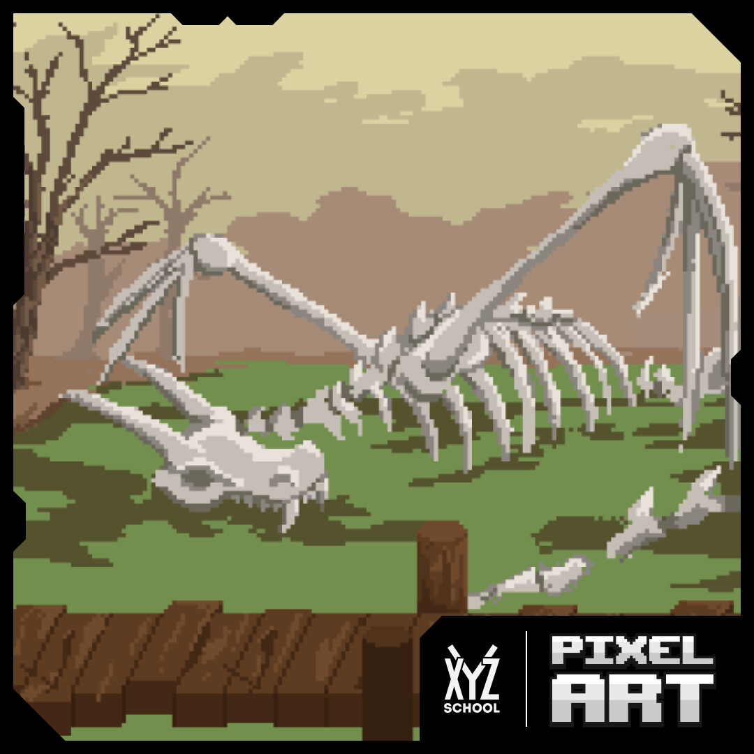 ArtStation - Swamp Skeleton / Svetlana Alexandrova / XYZ School