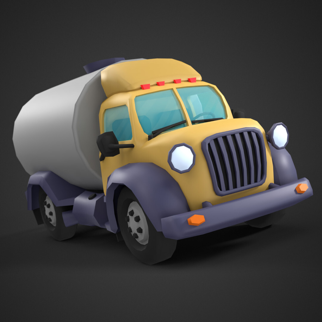 ArtStation - Cartoon Tank Truck