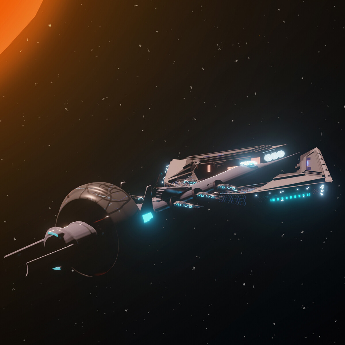 ArtStation - 3D Spaceship sci-fi