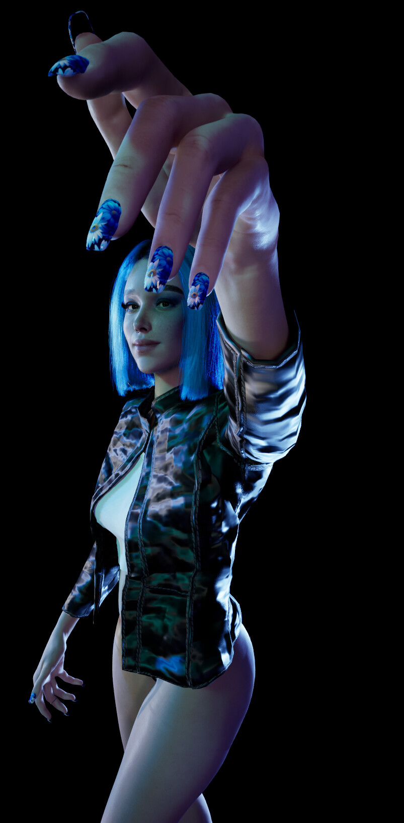 ArtStation - Metahuman Eve Unreal Engine 5.2 shows her virtual nails and body
