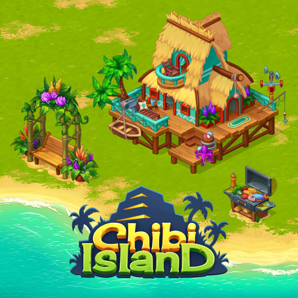 ArtStation - Art for the Chibi Island game