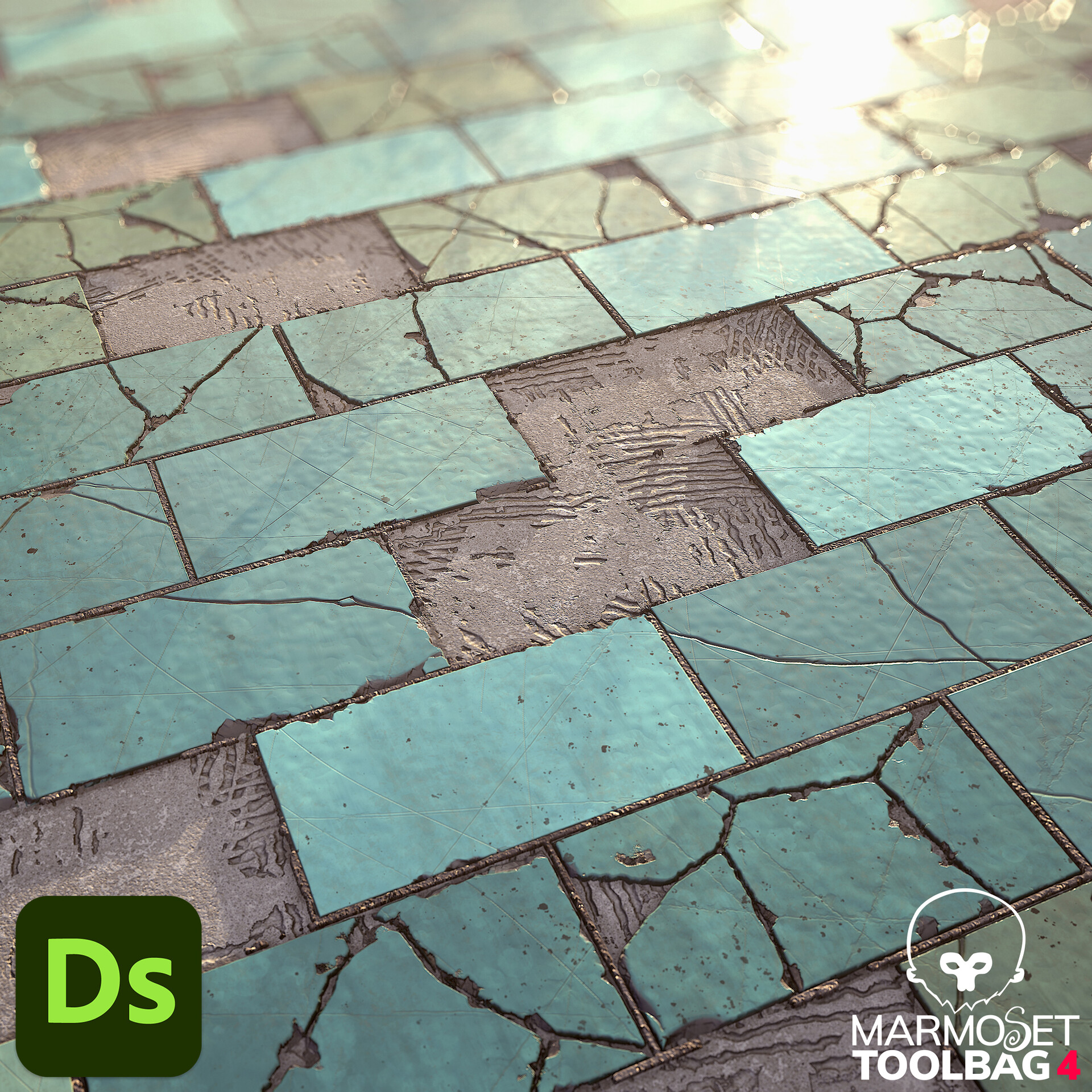 ArtStation - Tile Wall - Substance Designer
