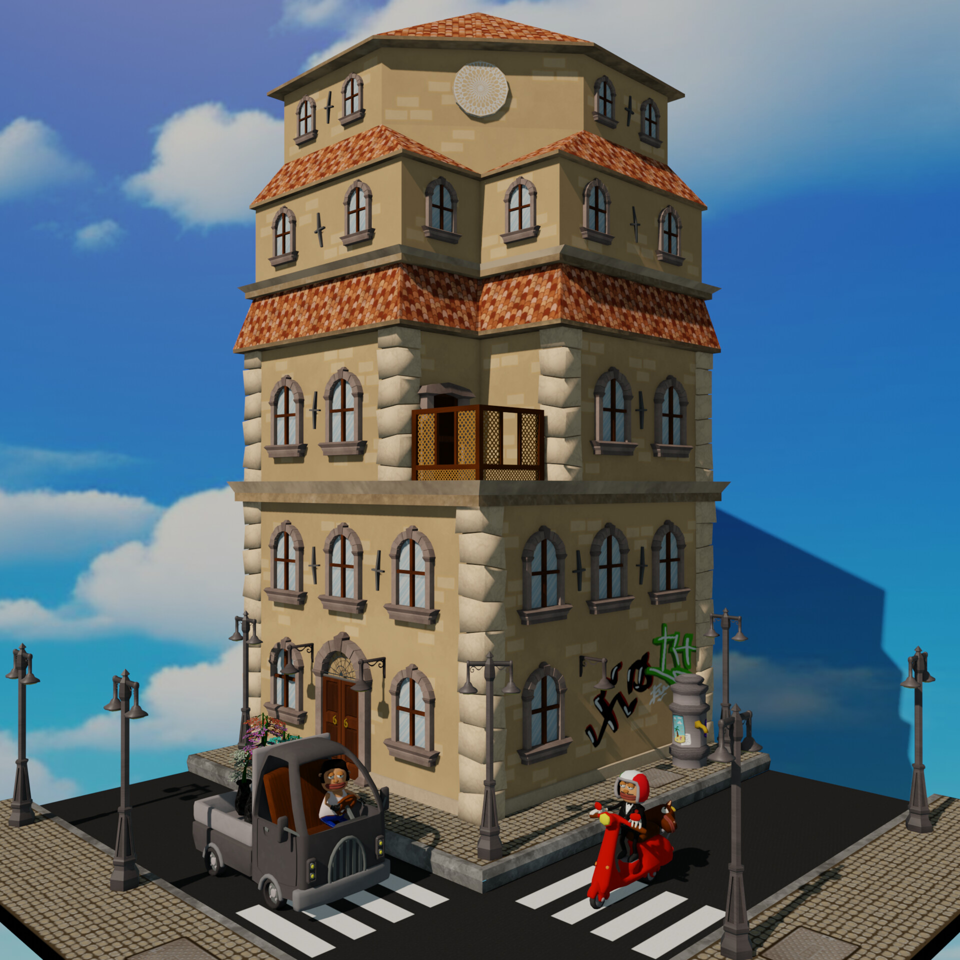 ArtStation - Traffic Jams... in Rome!