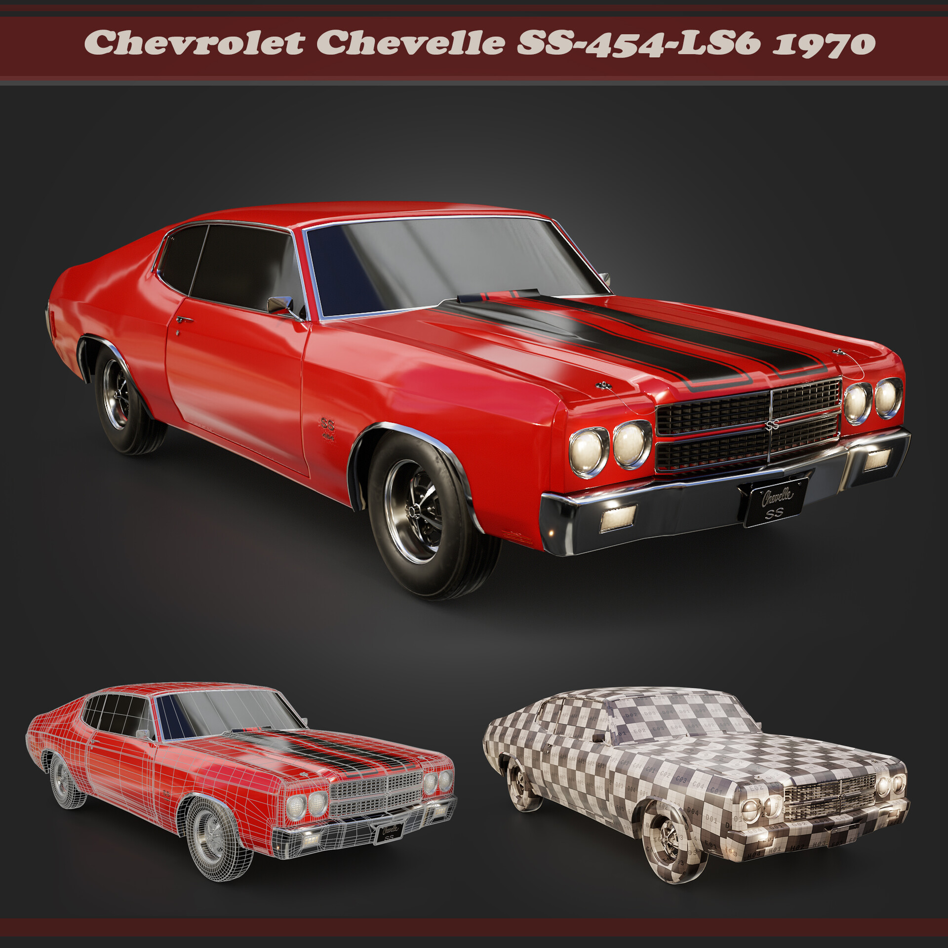 ArtStation - Chevrolet Chevelle SS 1970 3D Model