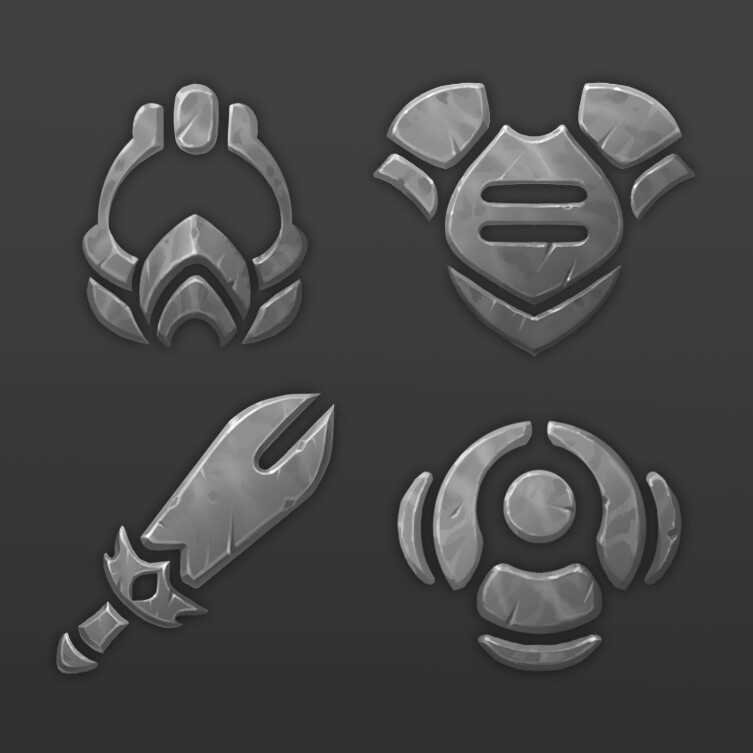 ArtStation - Equipment icons for an unannounced game