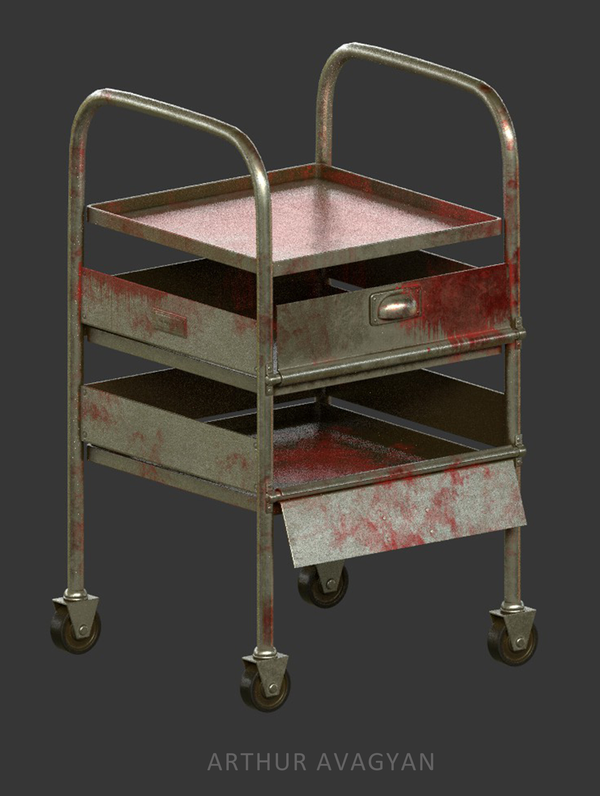 ArtStation - 3D Lab Cart/ Modeling and Texturing