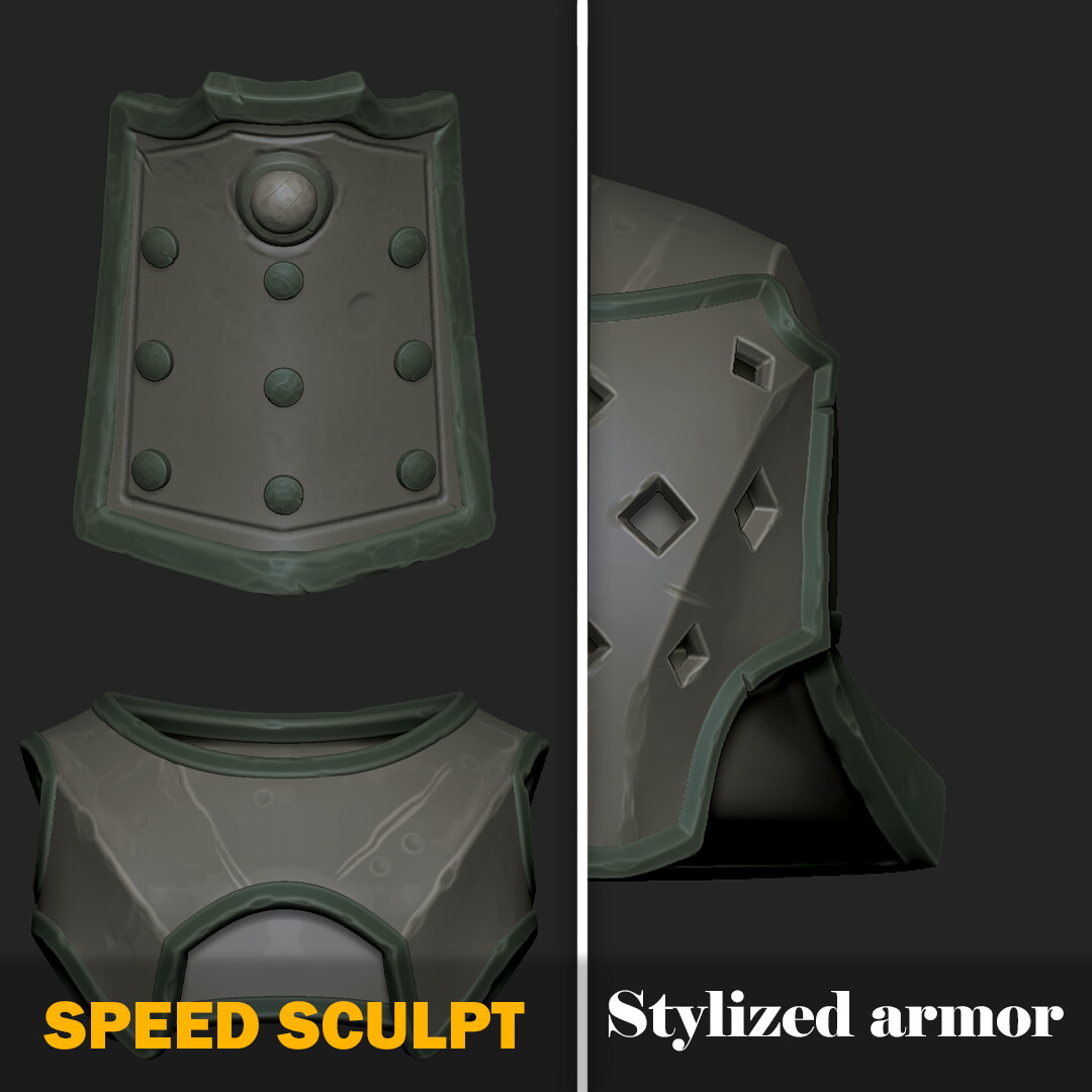 ArtStation - Speed sculpt | Stylized armor