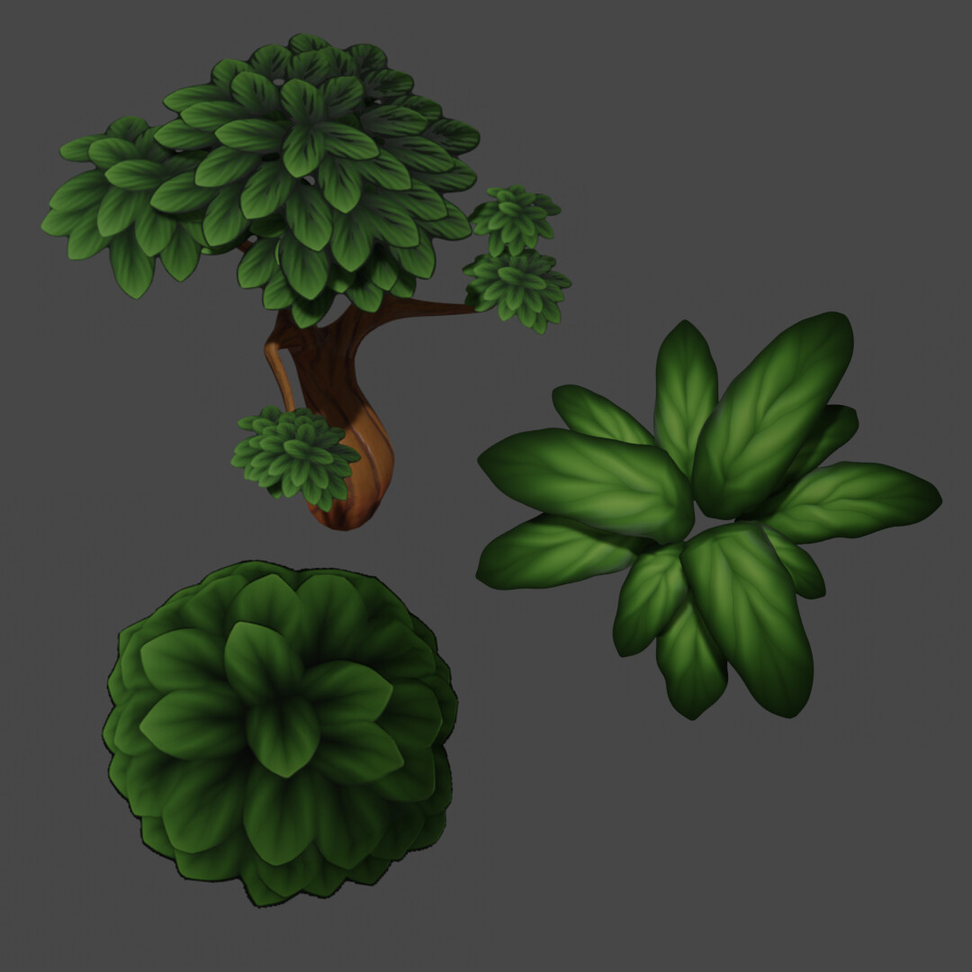 ArtStation - Low Poly Plants