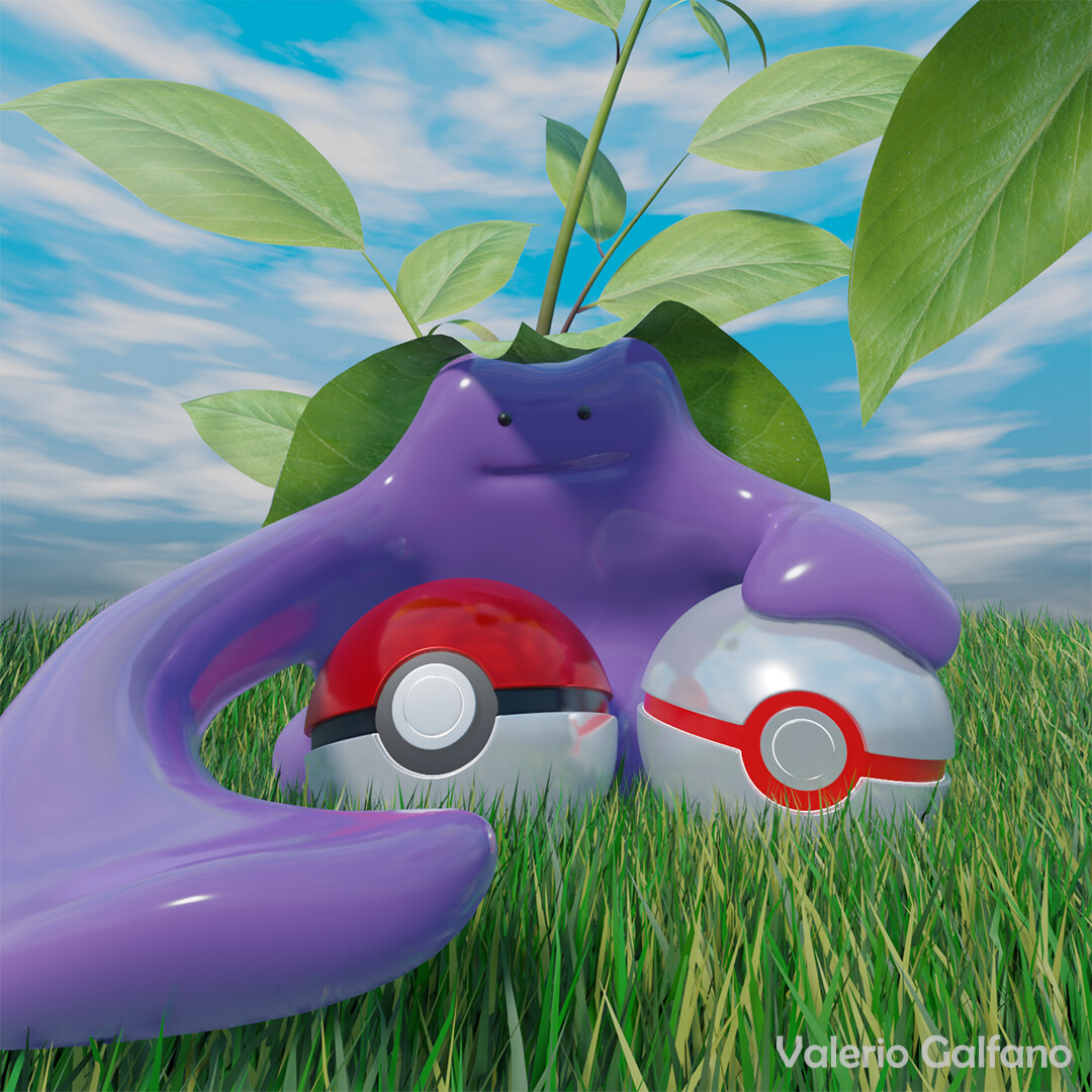 ArtStation - Ditto protects pokéballs
