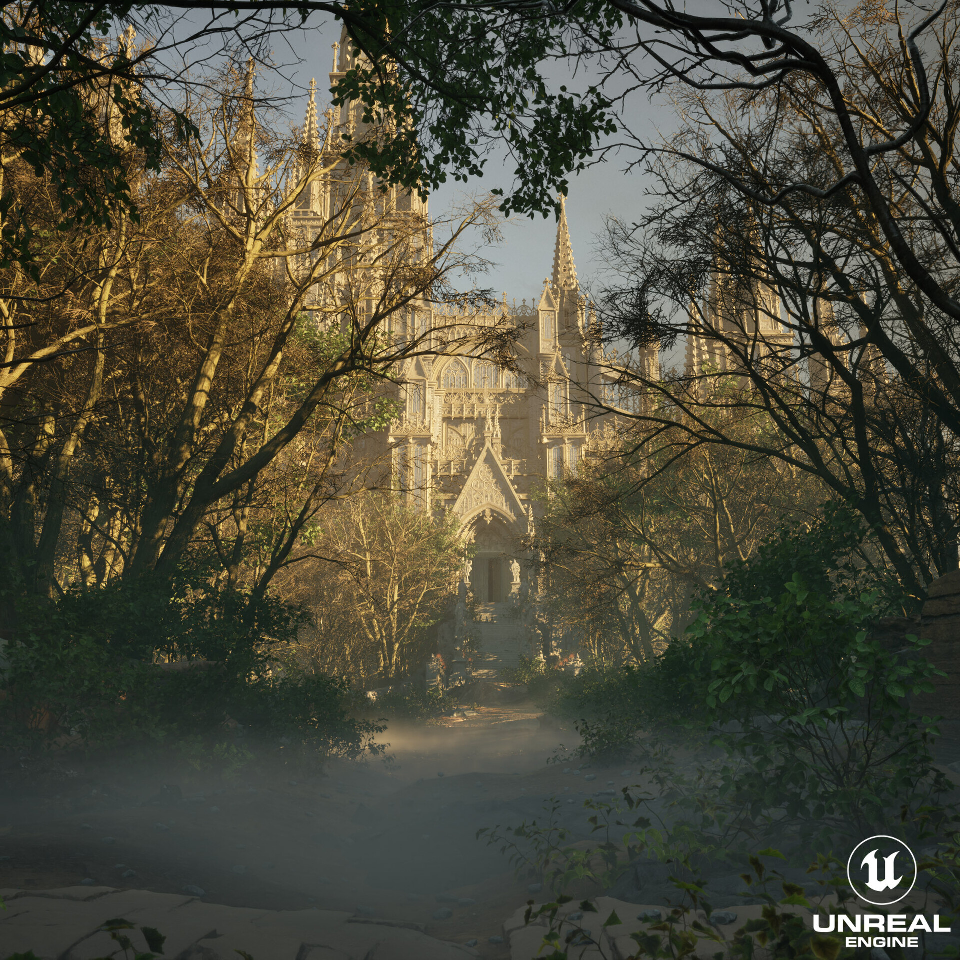 ArtStation - Physical Based Lighting Dark Gothic Castle Unreal Engine 5.2 Lumen
