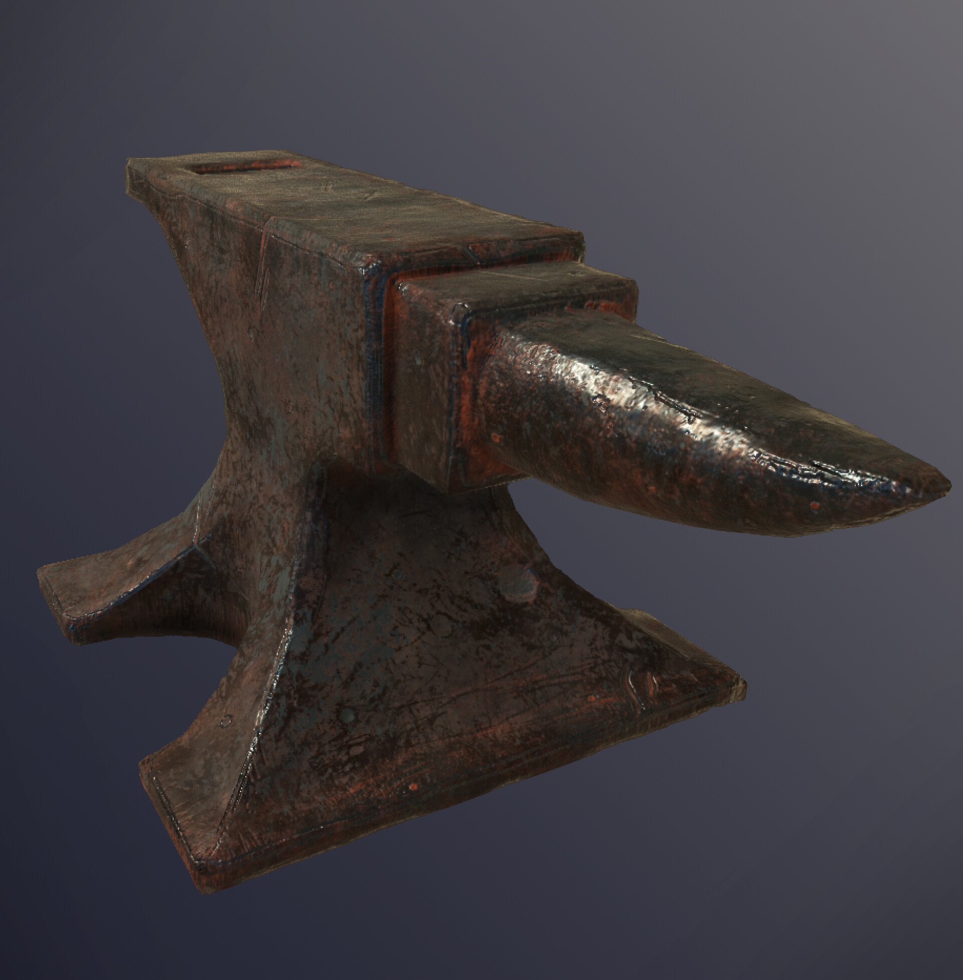 ArtStation - Rusty Worn Anvil