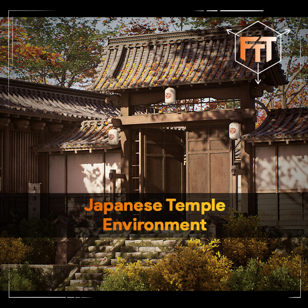 ArtStation - Japanese Temple Environment - Tutorial End Result