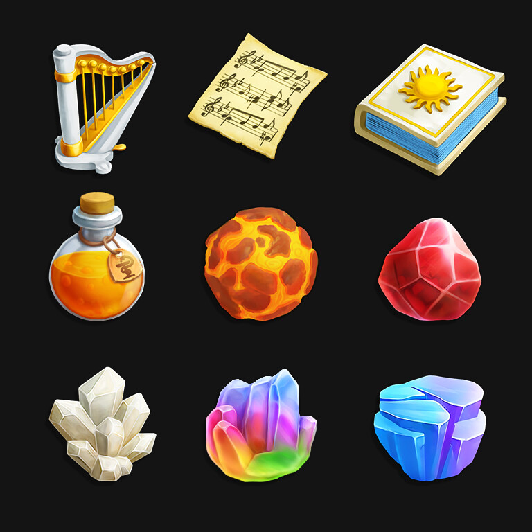 ArtStation - Random icons from Land of Legends game