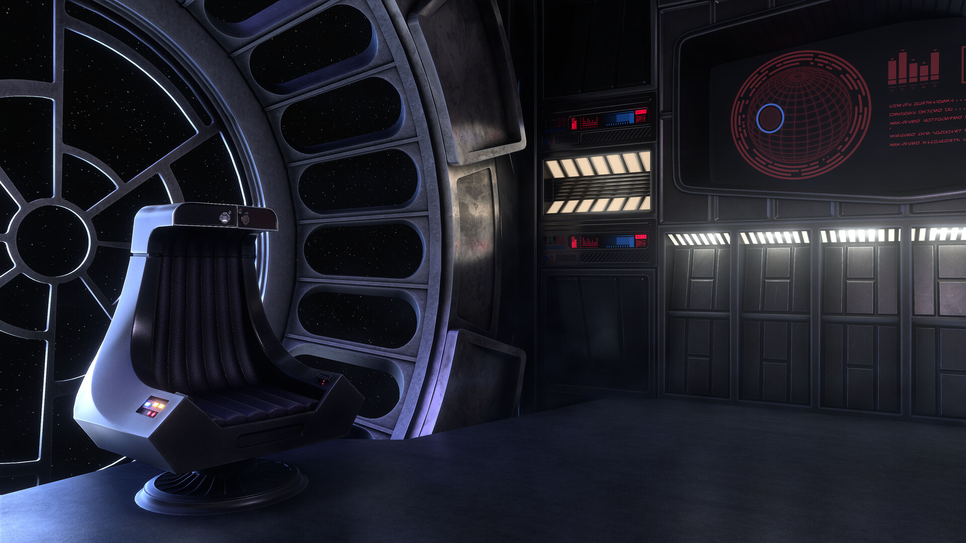 ArtStation - Emperor Palpatine's Death Star Throne Room - Star Wars Fan Art
