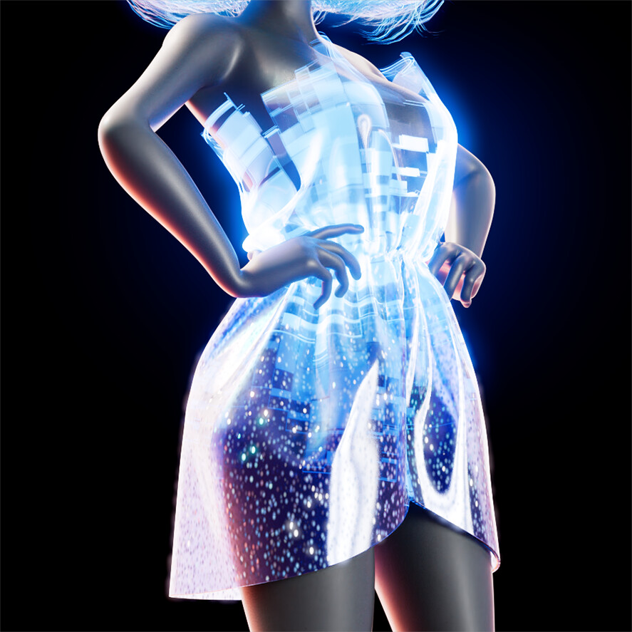 ArtStation - Digital-Holo Dress (Concept)