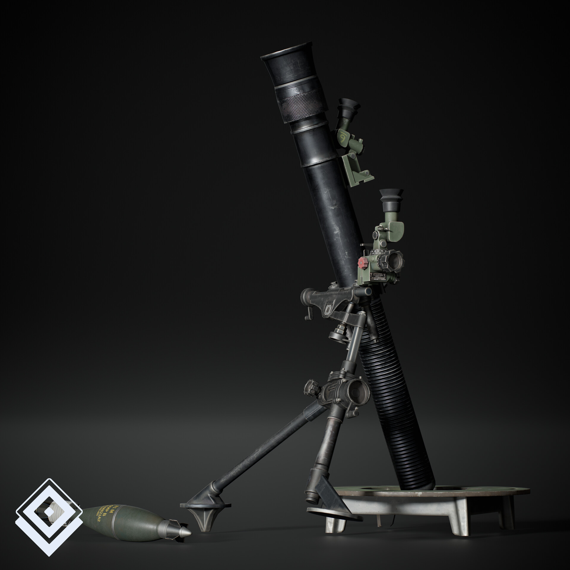 ArtStation - American M25281 mm Mortar System