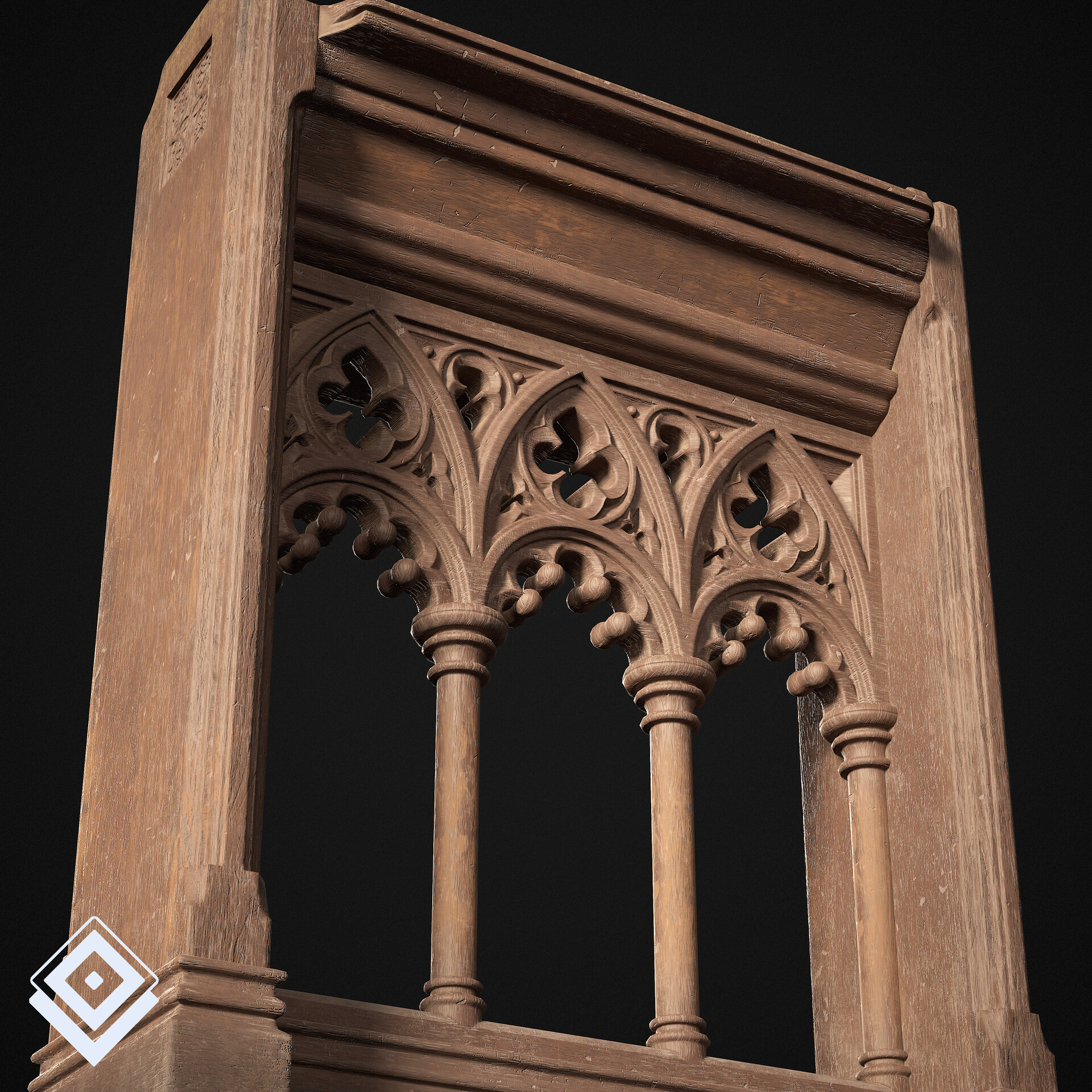 ArtStation - Wooden Lectern