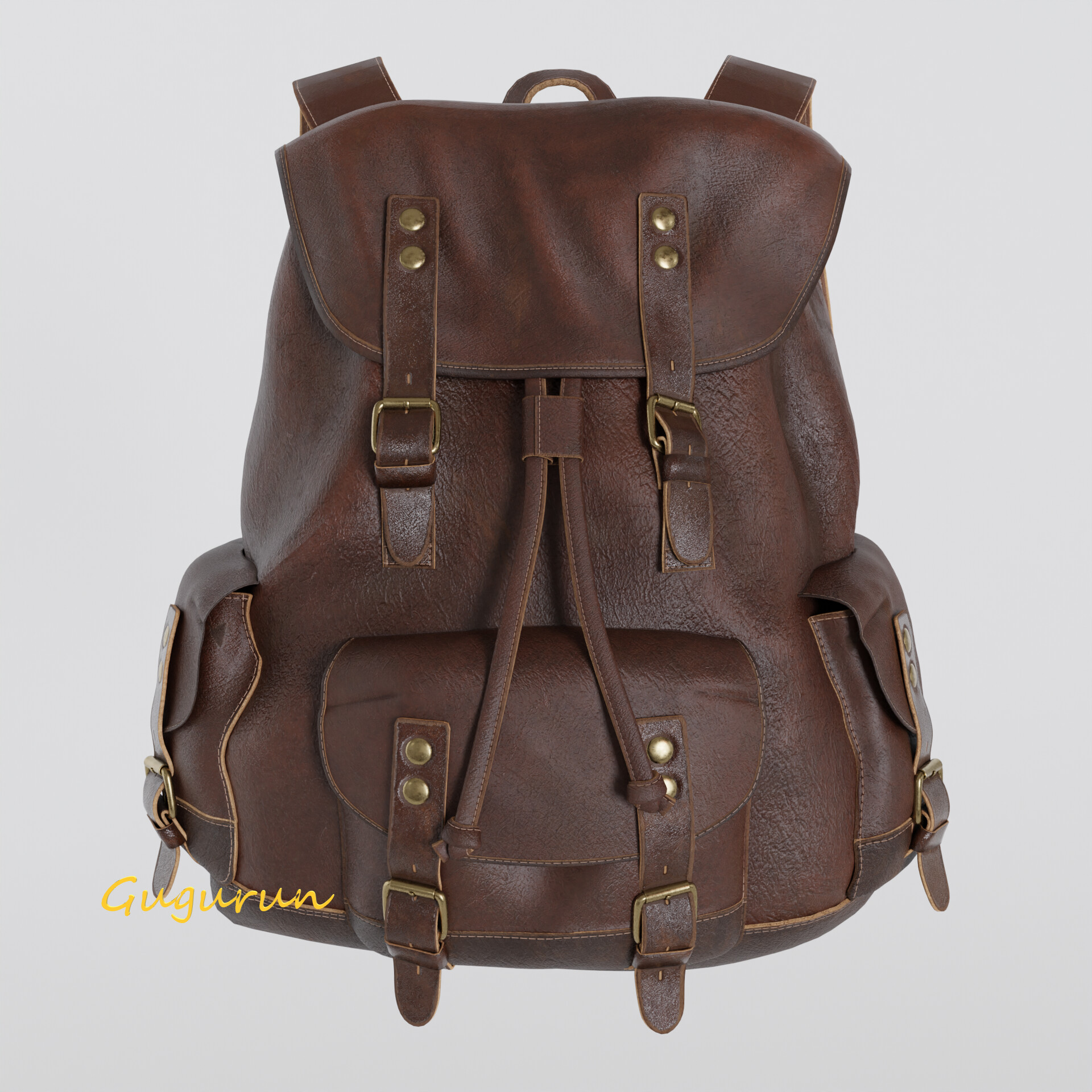 ArtStation - Leather backpack create in Blender