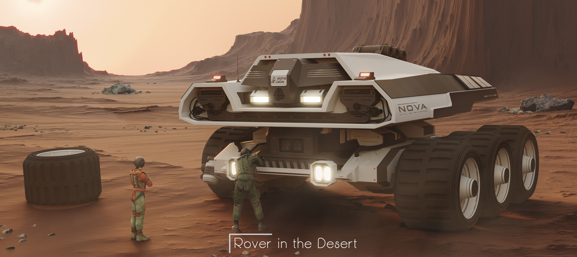 ArtStation - Concept Art Rover in the Desert