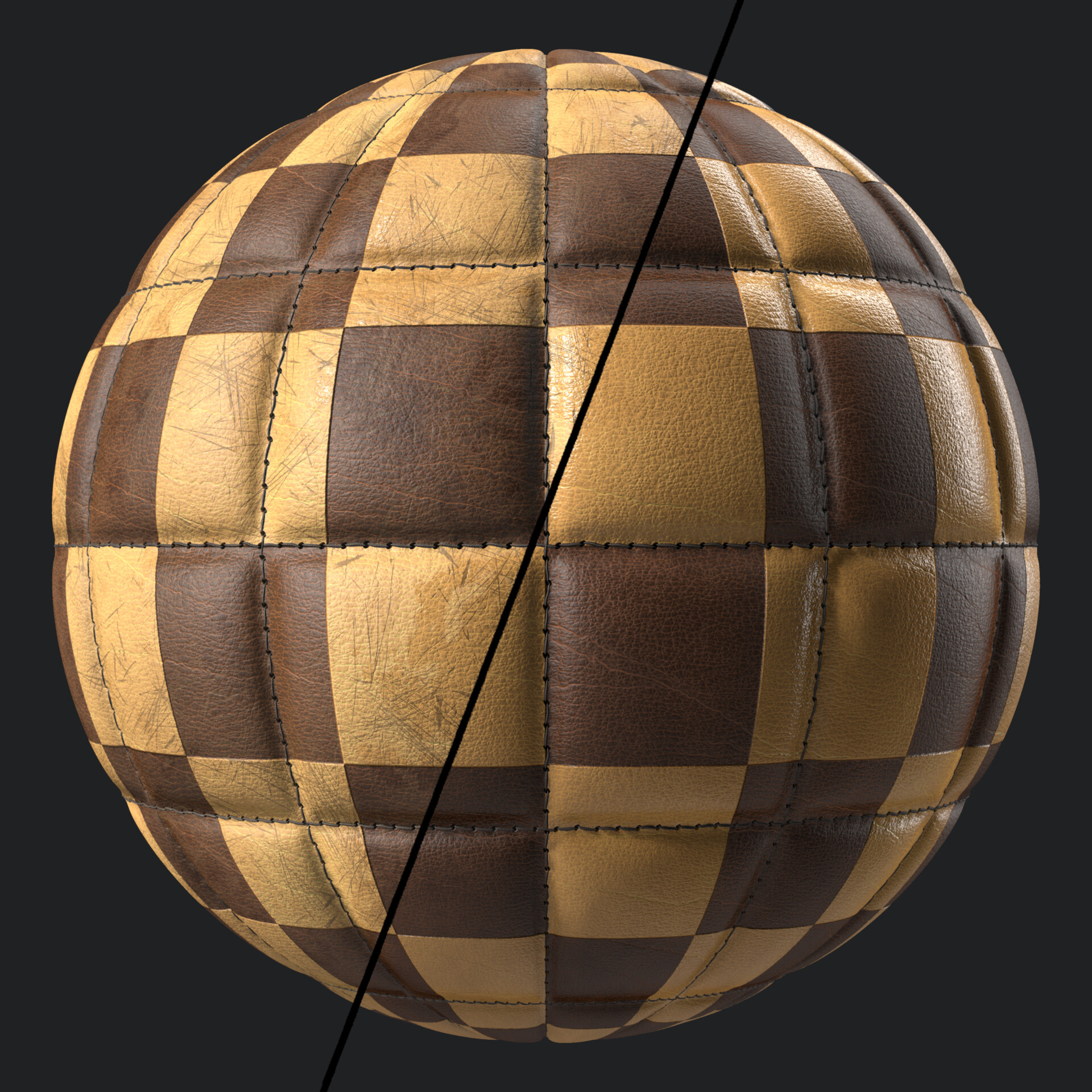 ArtStation - Leather Materials 28- Stitched Leather By Sbsar | Pbr 4k ...