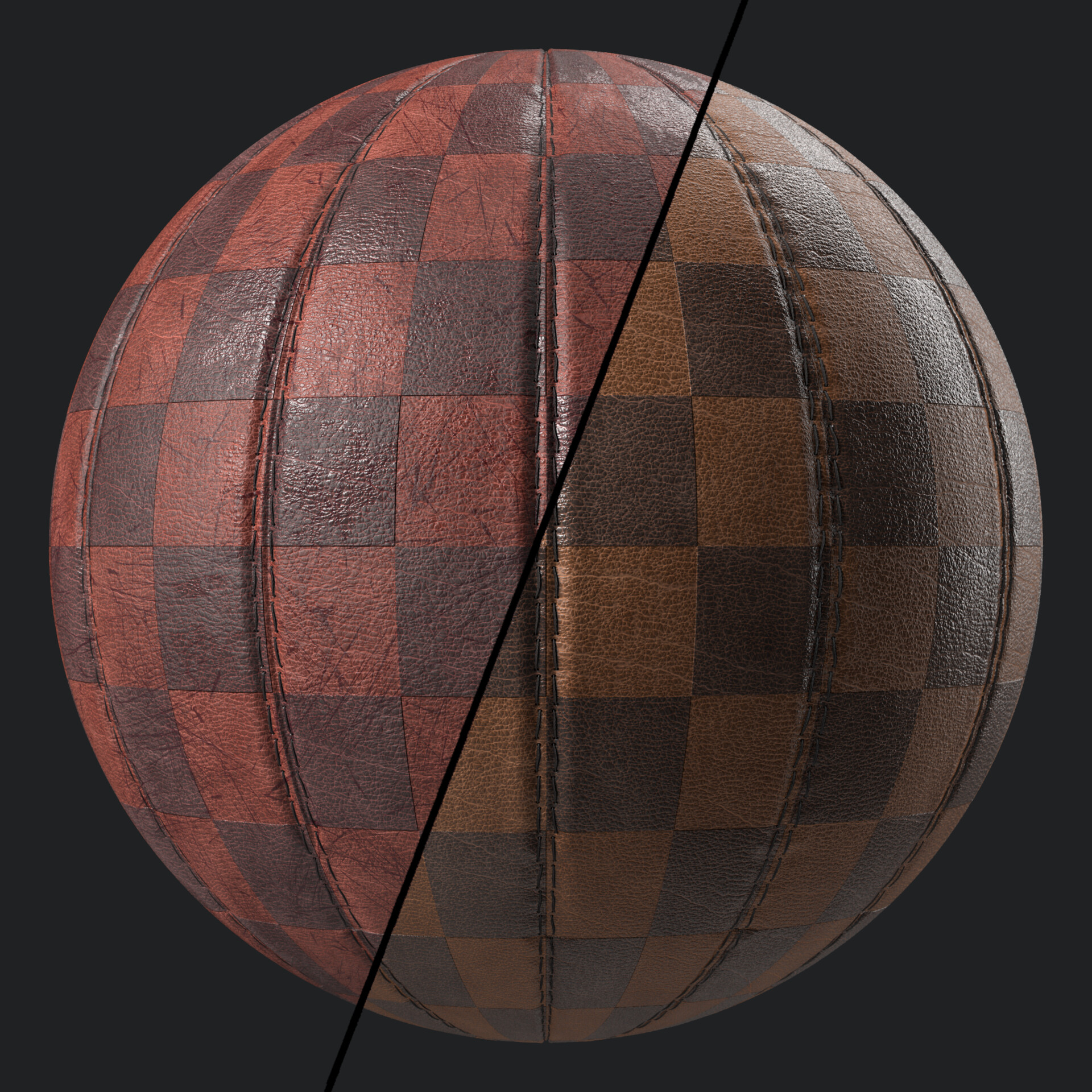 ArtStation - Leather Materials 32- Stitched Leather By Sbsar | Pbr 4k ...