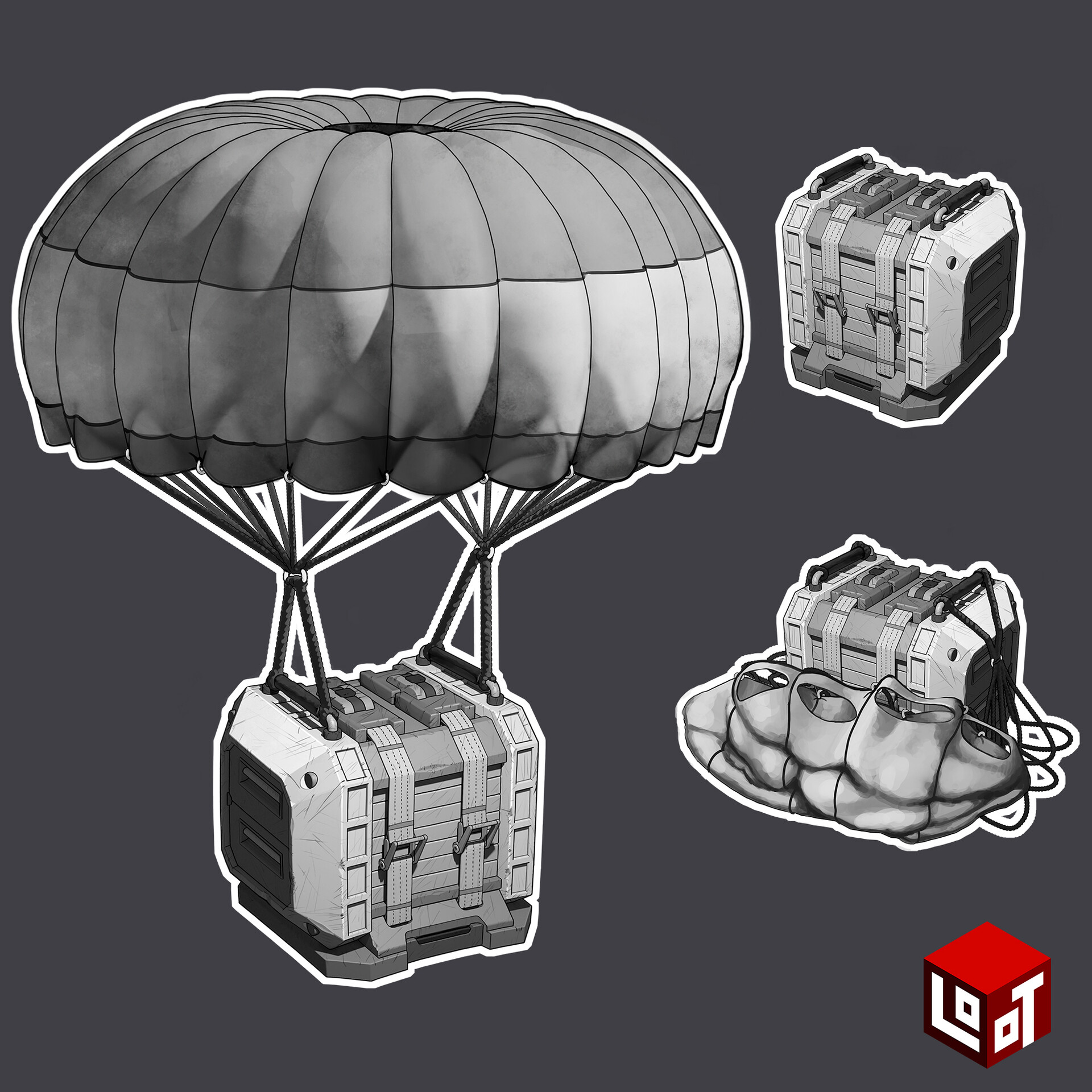ArtStation - Parachute Crate