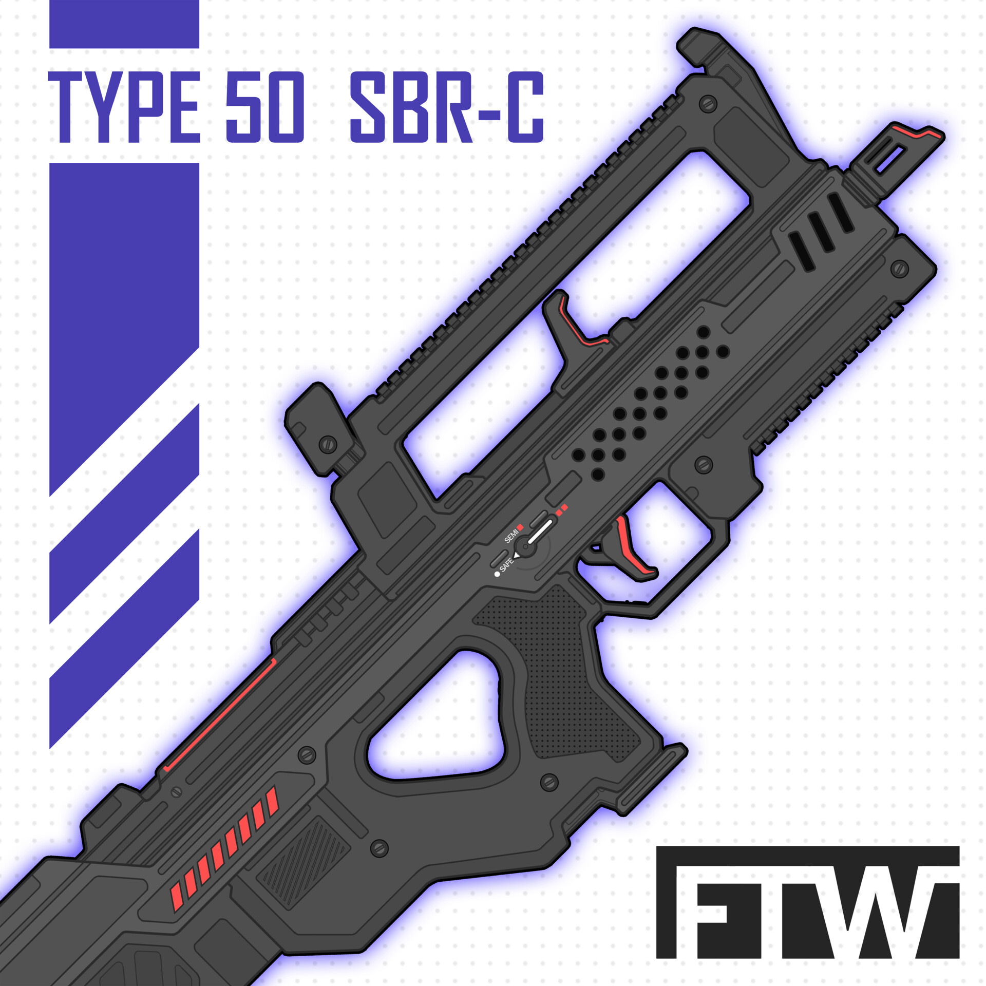ArtStation - Odd Assault Rifle - "Type 50 SBR-C"