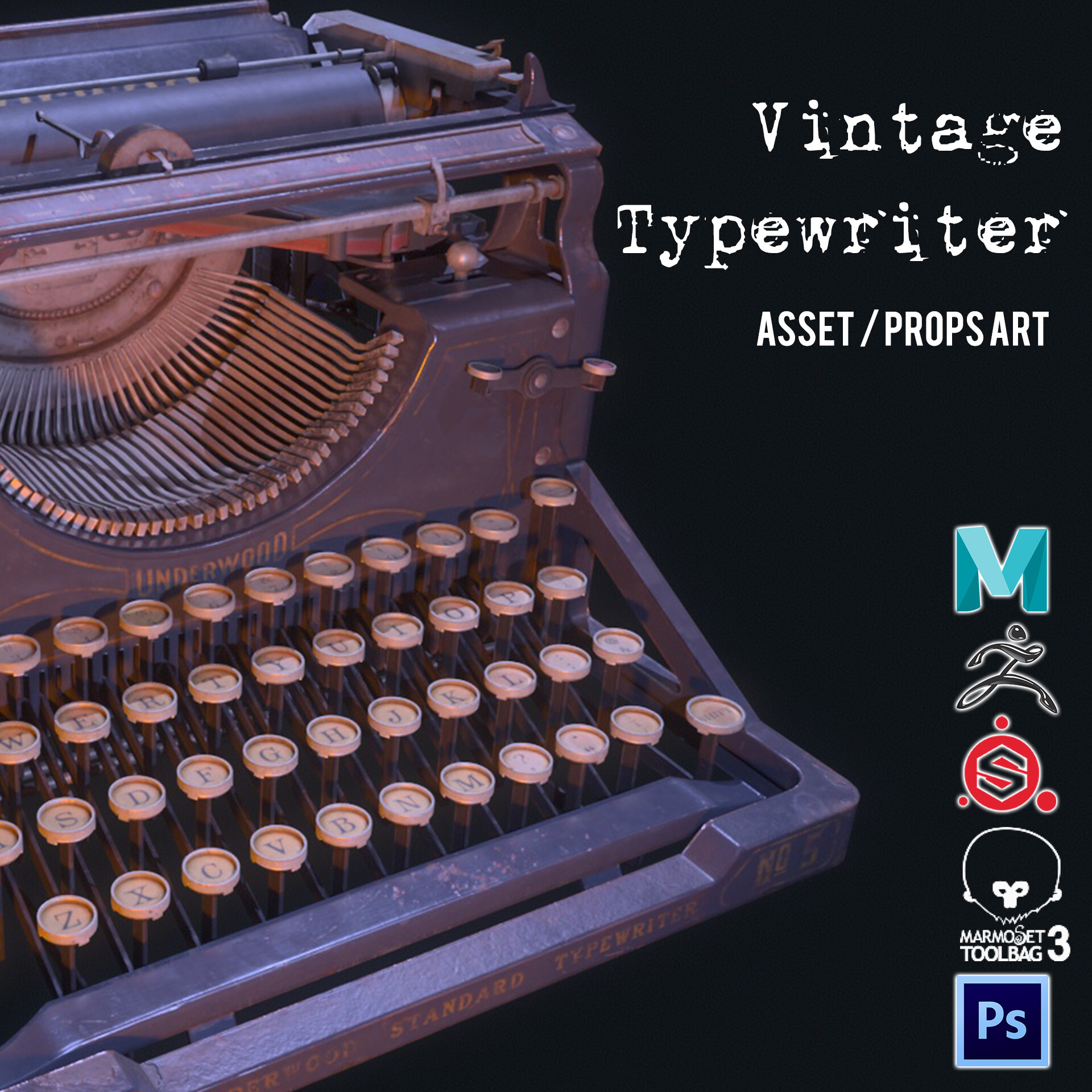ArtStation - Vintage Typewriter