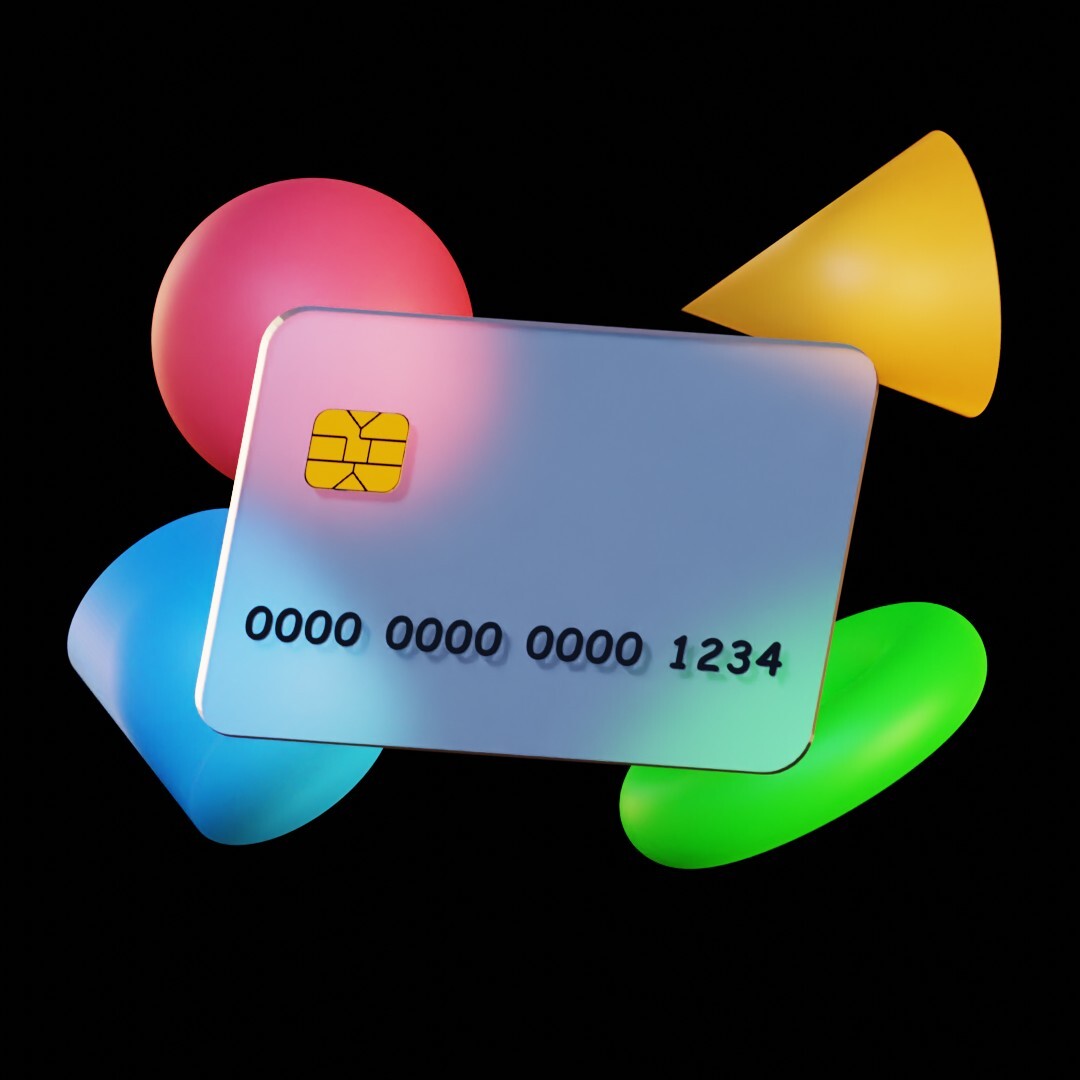 ArtStation - Credit card, simple animation in blender