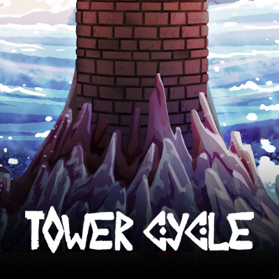 ArtStation - Indie Game Cover Art - Tower Cycle